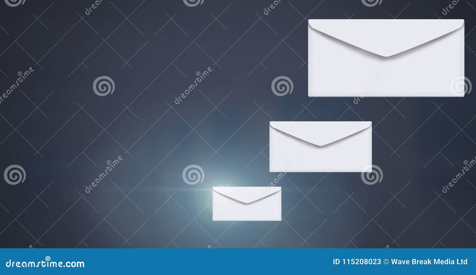 Envelope Letters Messages Floating Stock Illustration - Illustration of ...