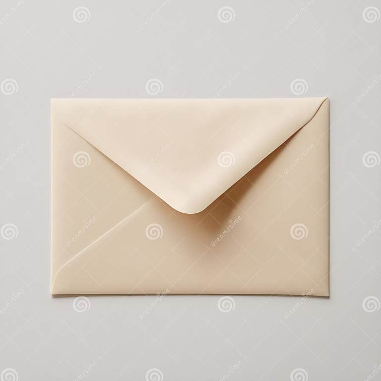 Envelope on Light Colored Canvas. Stock Illustration - Illustration of ...