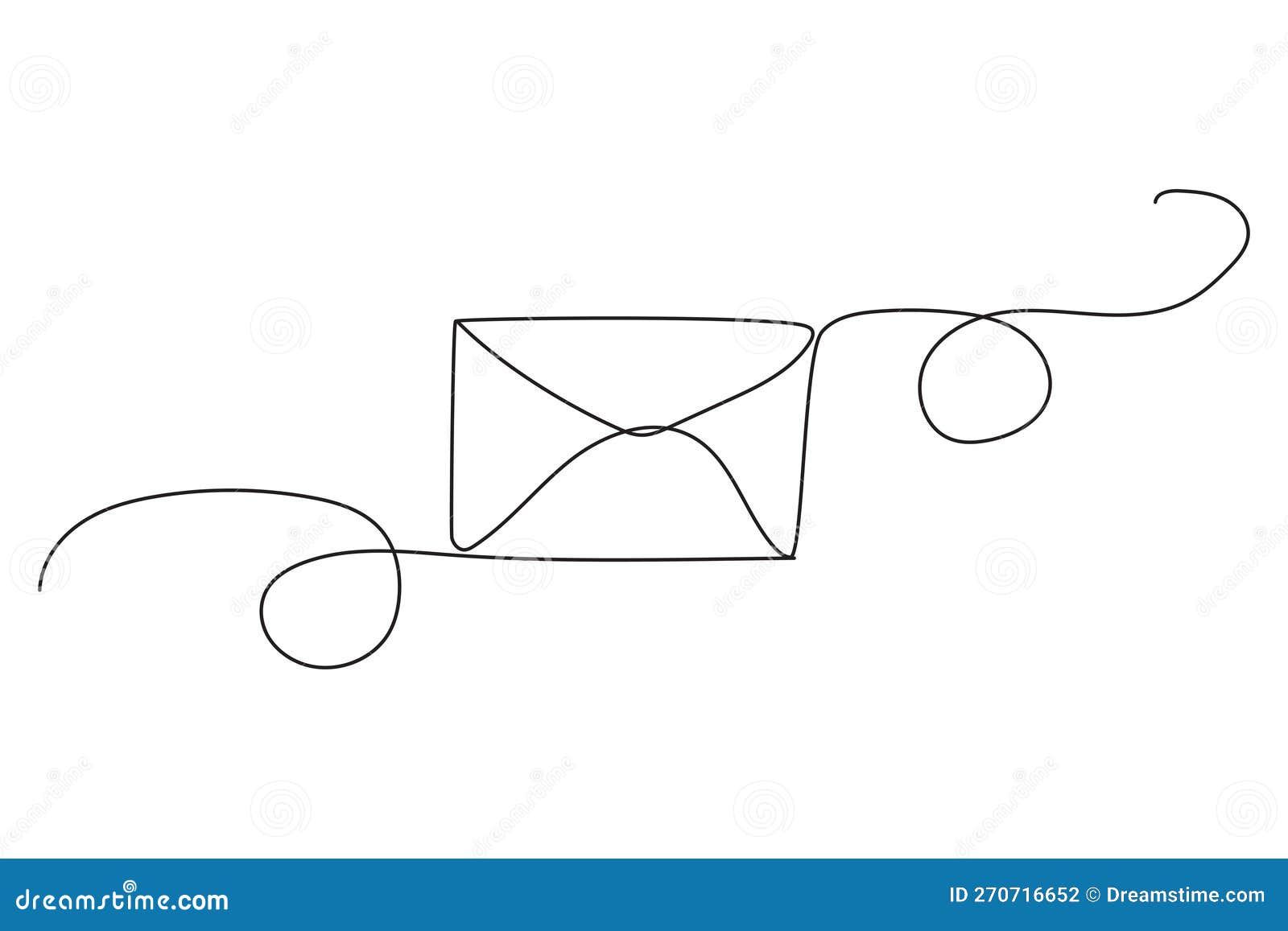 Envelope Line on White Background. Vector Illustration Stock Vector ...