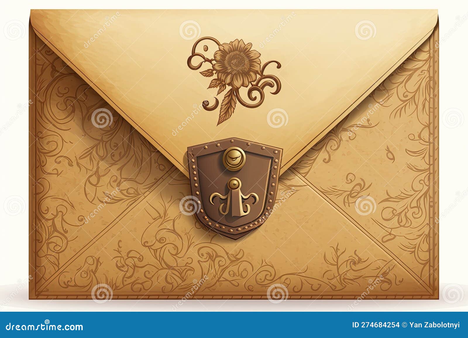 Envelope with Lock Stamp Vector Graphics. Generative AI Stock ...