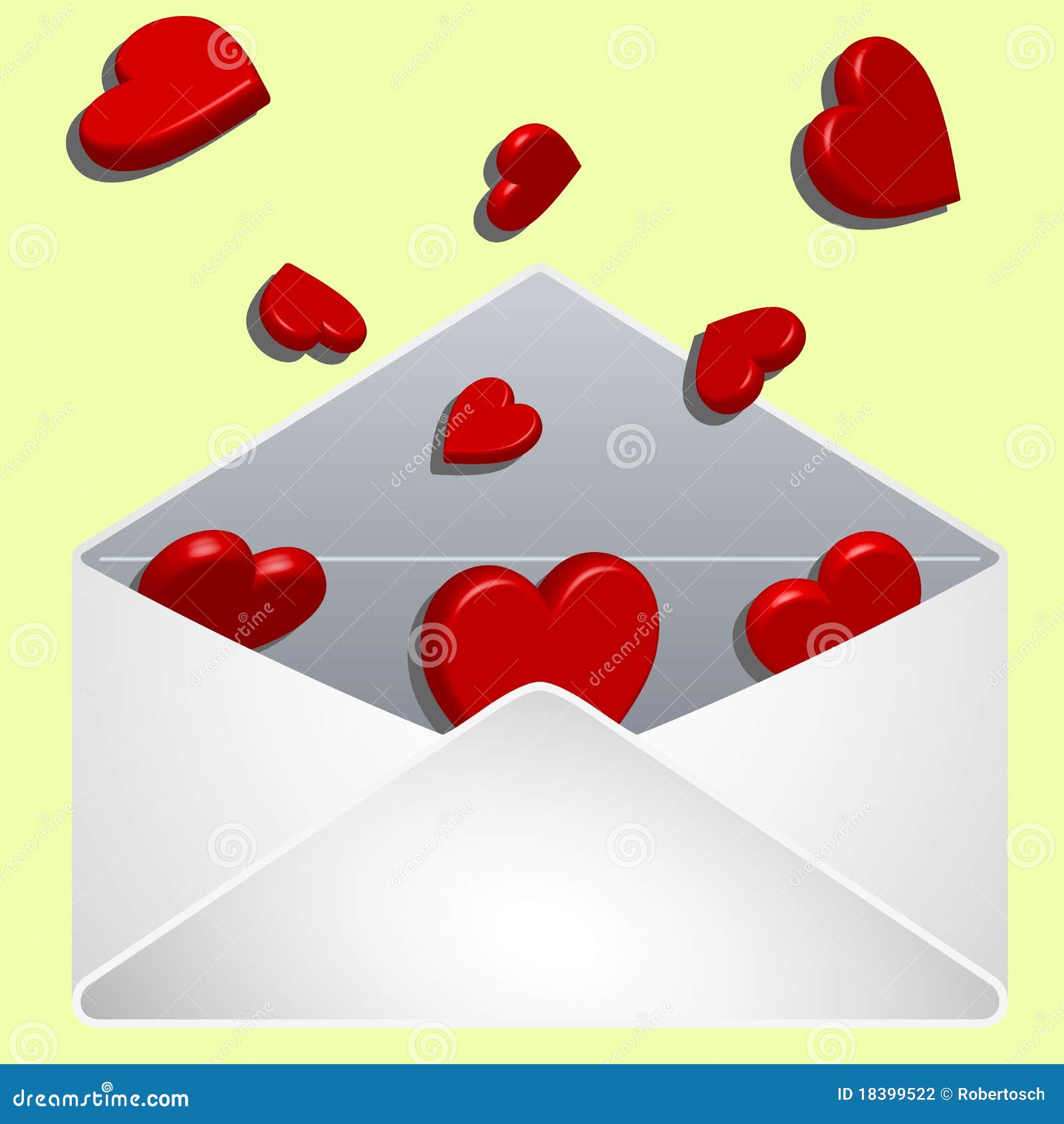 Envelope with love stock vector. Illustration of document - 18399522