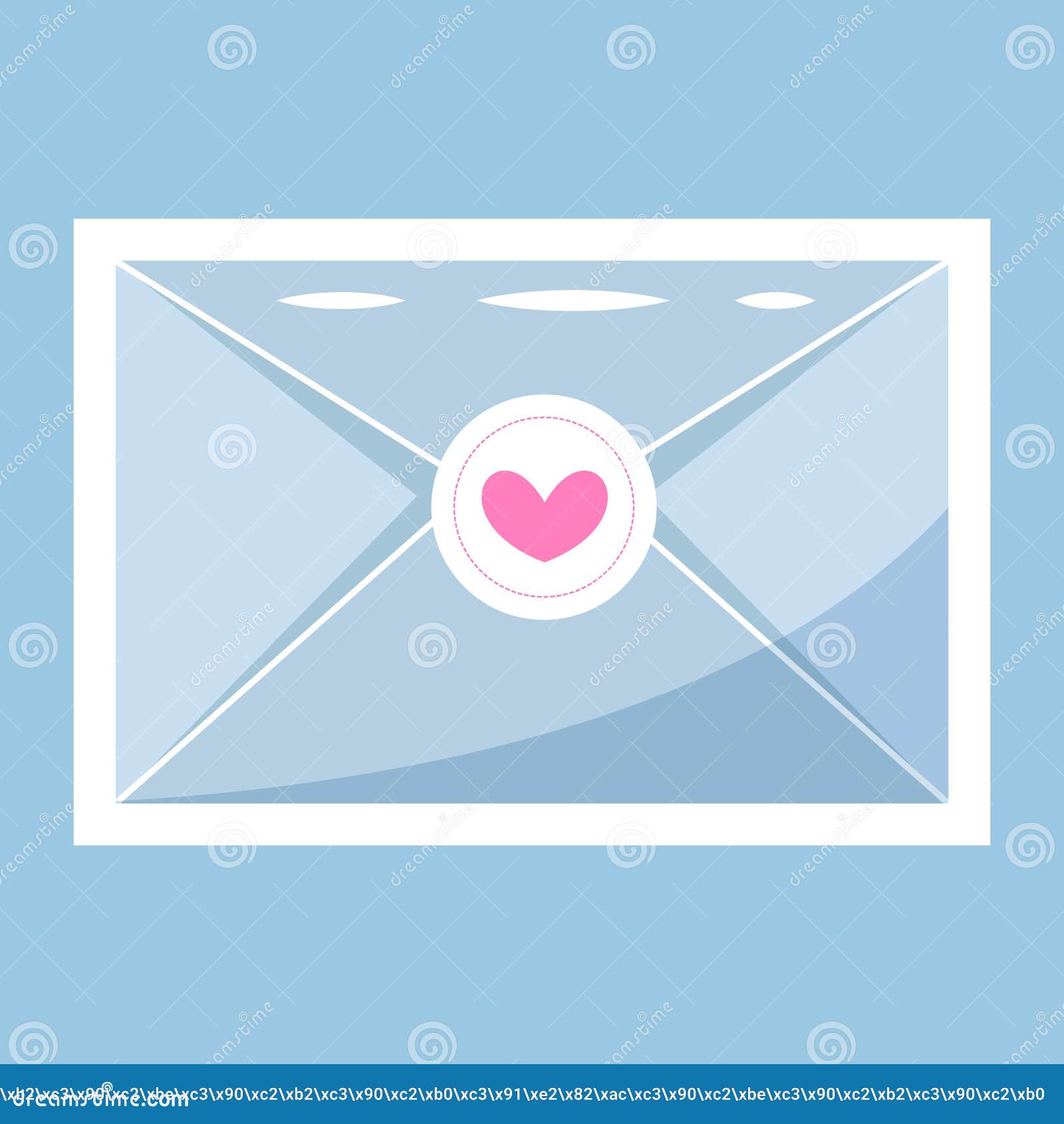 Envelope with Love Sticker. Stock Vector - Illustration of celebration ...