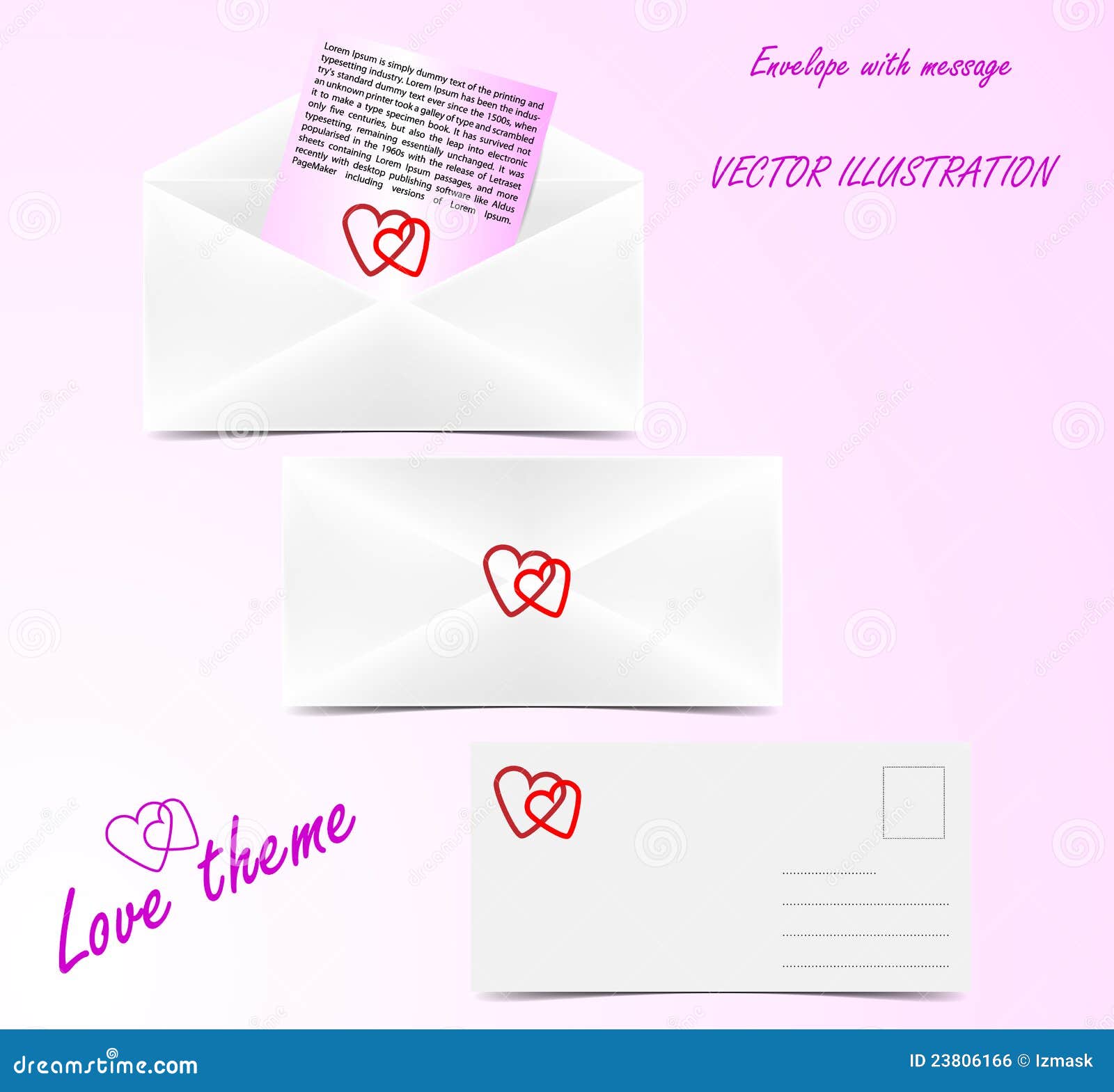 Envelope - love theme stock vector. Illustration of graphic - 23806166