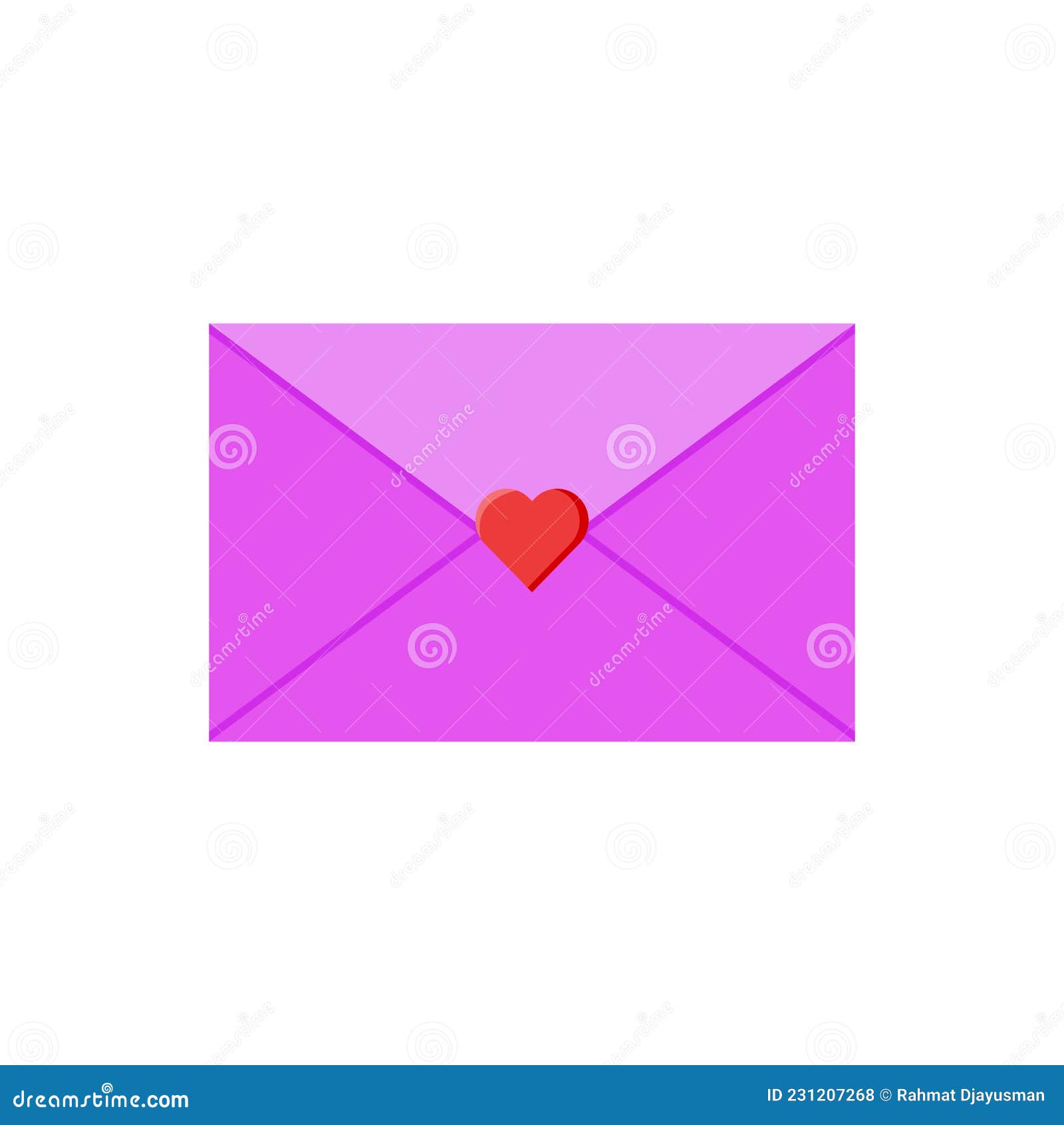 Envelope Love vector stock vector. Illustration of flat - 231207268