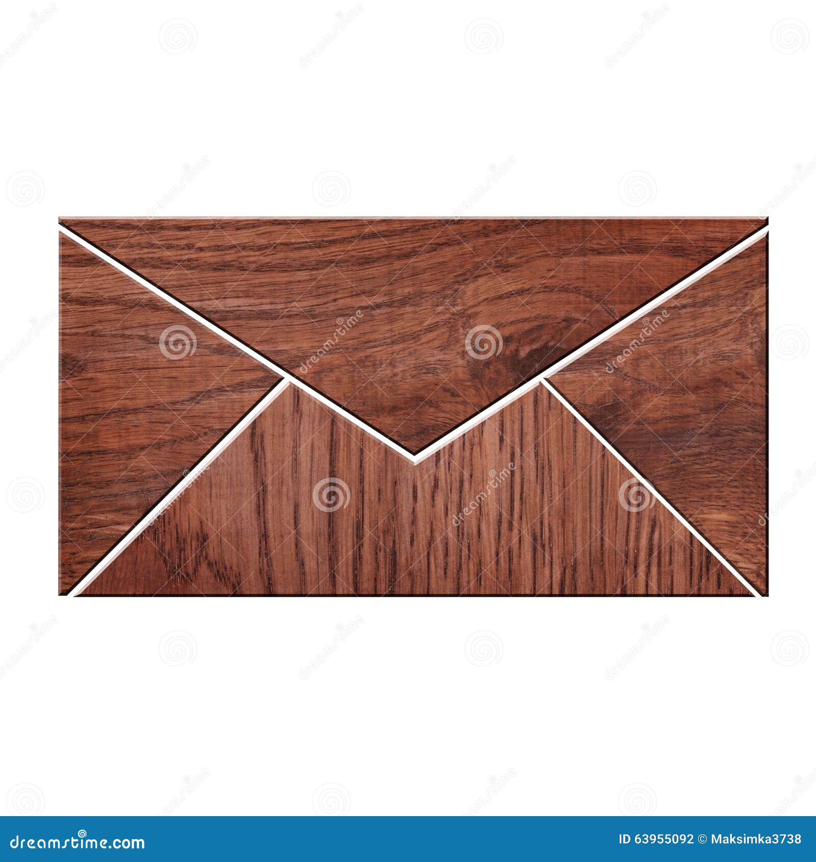 Envelope made of wood stock photo. Image of element, environmental ...