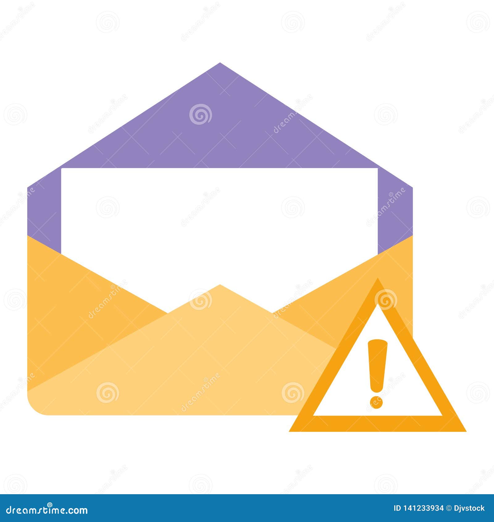 Envelope Mail with Alert Symbol Stock Vector - Illustration of message ...