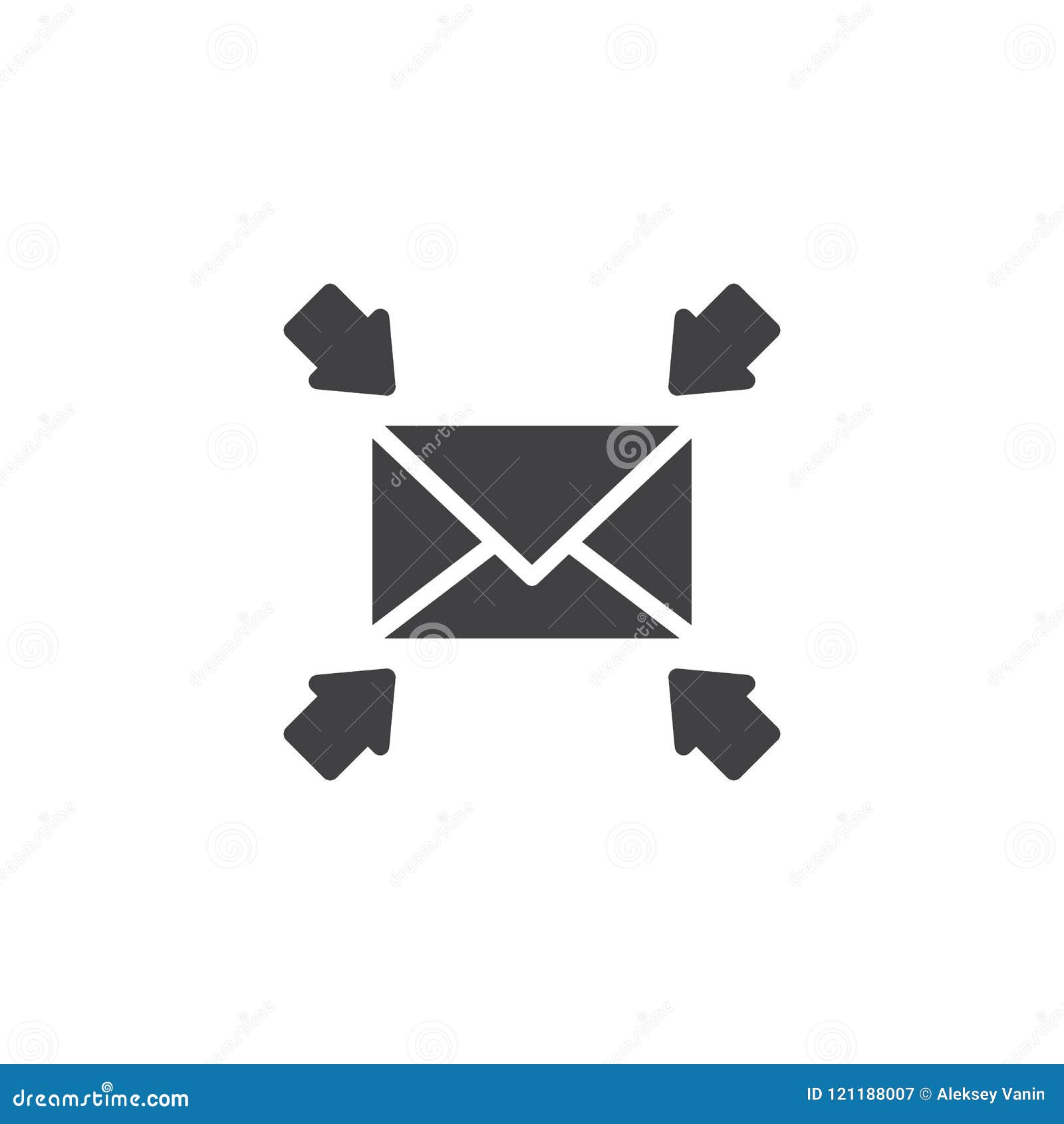Envelope Mail with Arrows Vector Icon Stock Vector - Illustration of ...