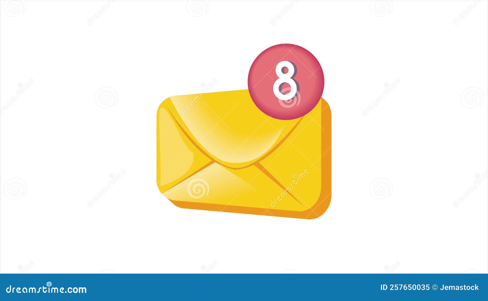 Envelope Mail with Counter Animation Stock Video - Video of motion ...