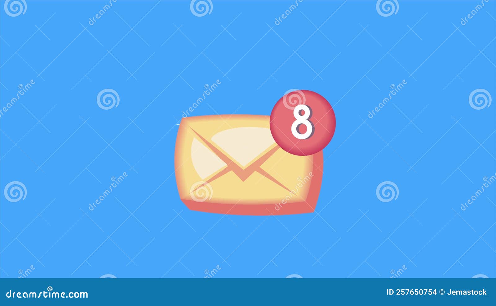 Envelope Mail with Counter Animation Stock Footage - Video of send ...