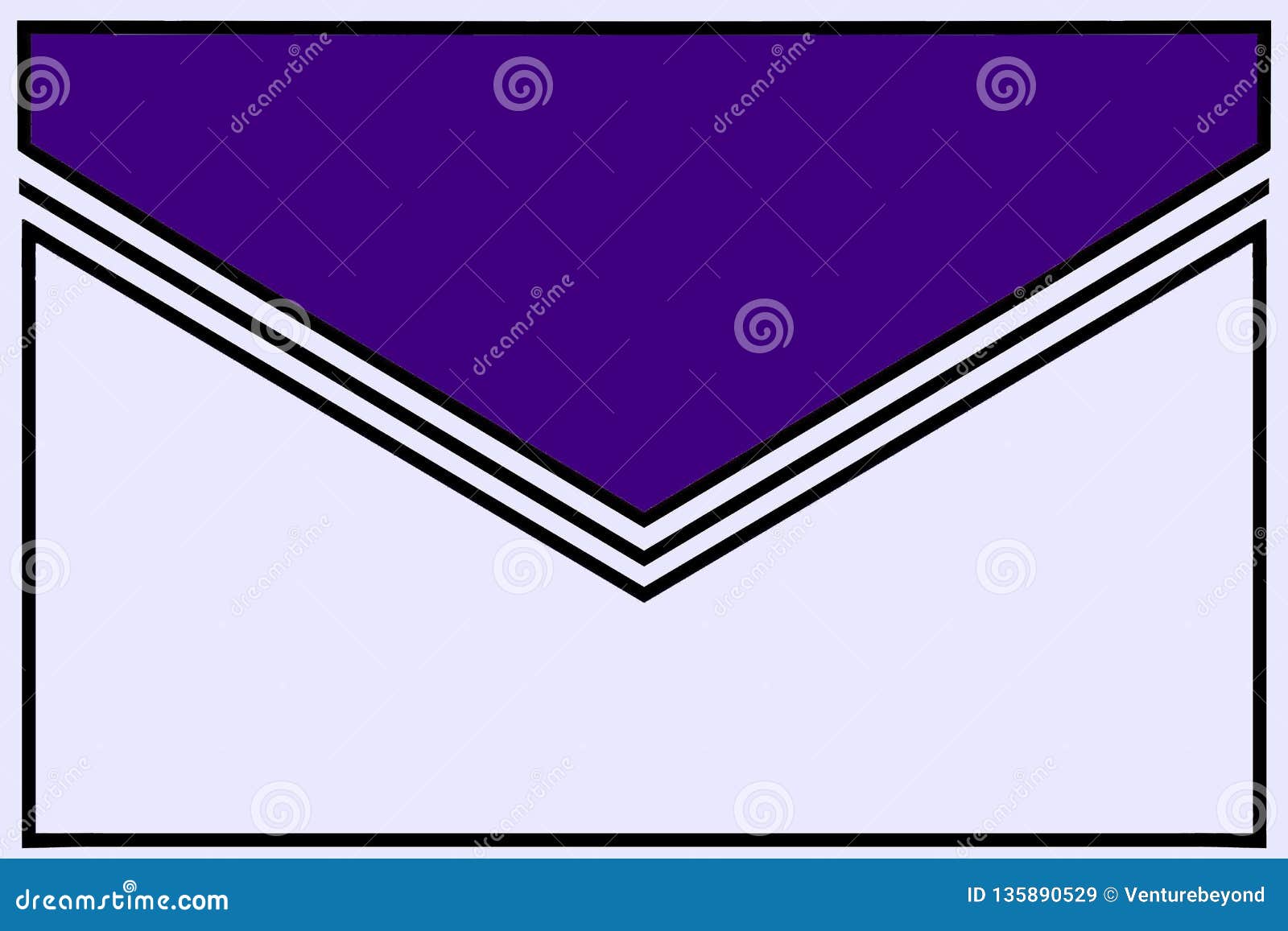 Envelope Icon: Royal Blue with Black and White Gum Fold and White ...