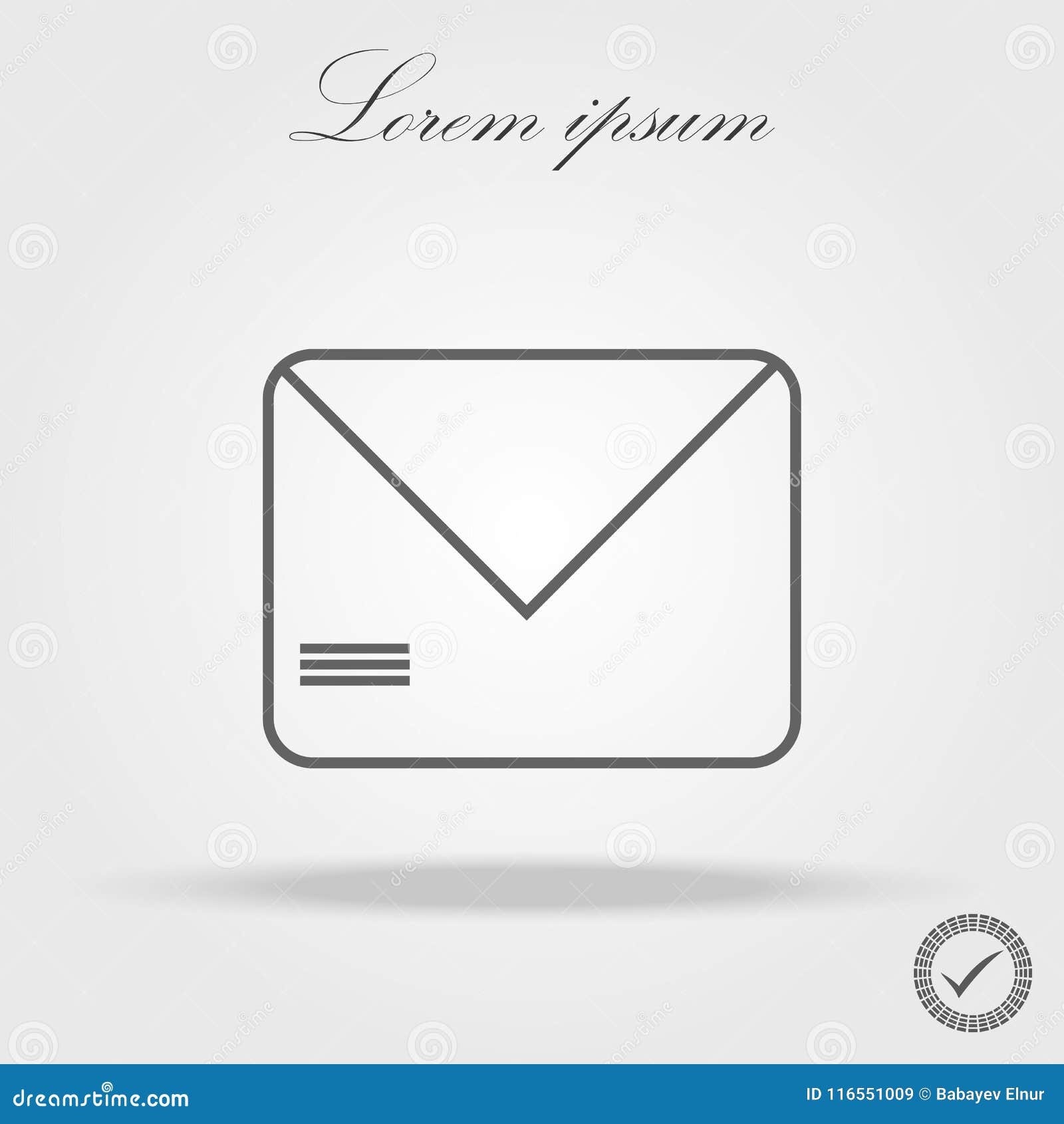 Envelope Mail Icon. Email Message Sign. Internet Letter Symbol. Linear ...