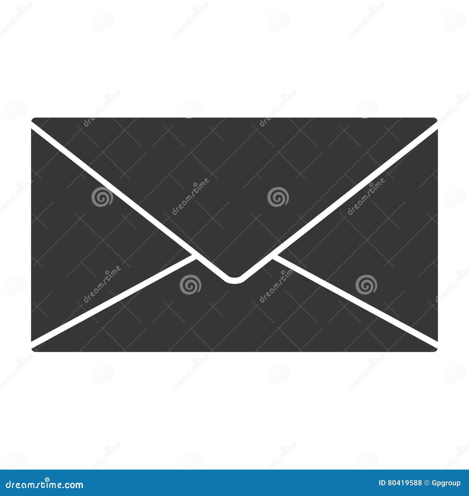 Envelope mail icon stock vector. Illustration of postal - 80419588