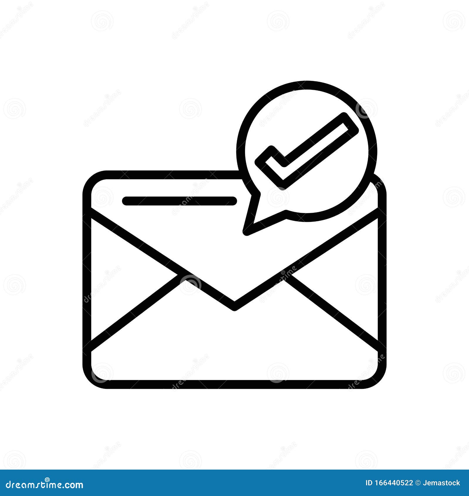 Envelope Mail Postal with Check Symbol Stock Vector - Illustration of ...