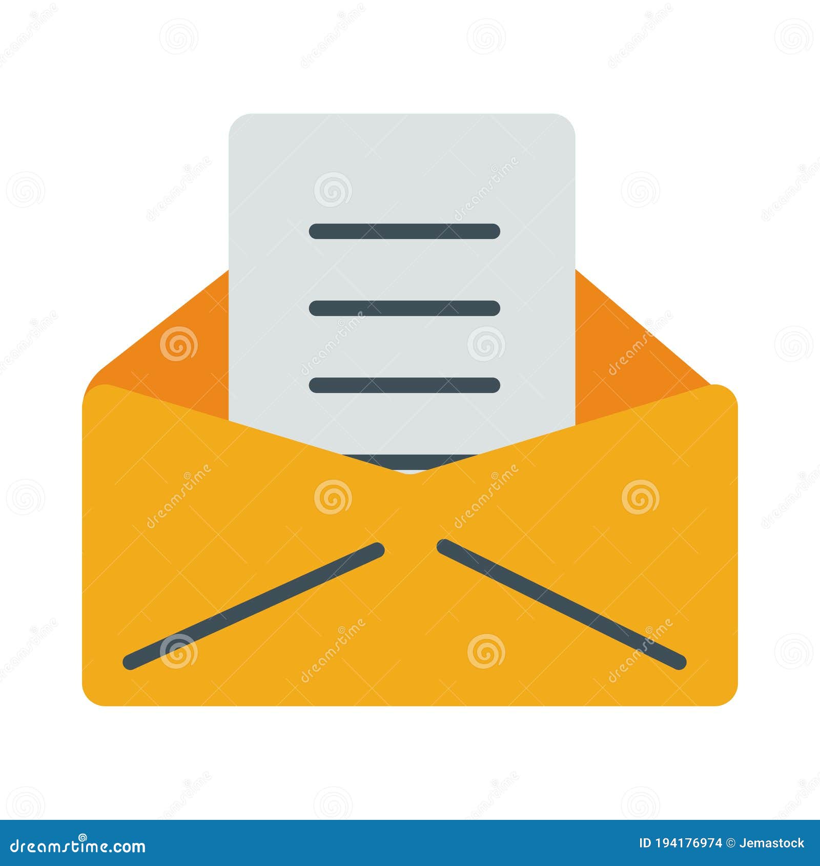 Envelope Mail Send Flat Style Icon Stock Vector - Illustration of ...