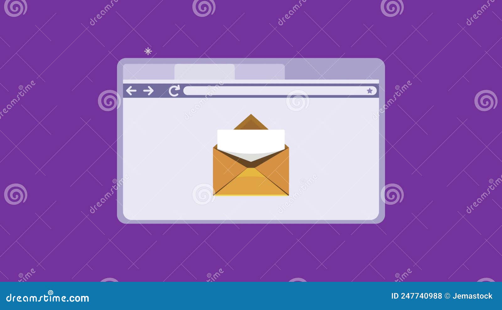 Envelope Mail in Webpage Animation Stock Footage - Video of envelope ...