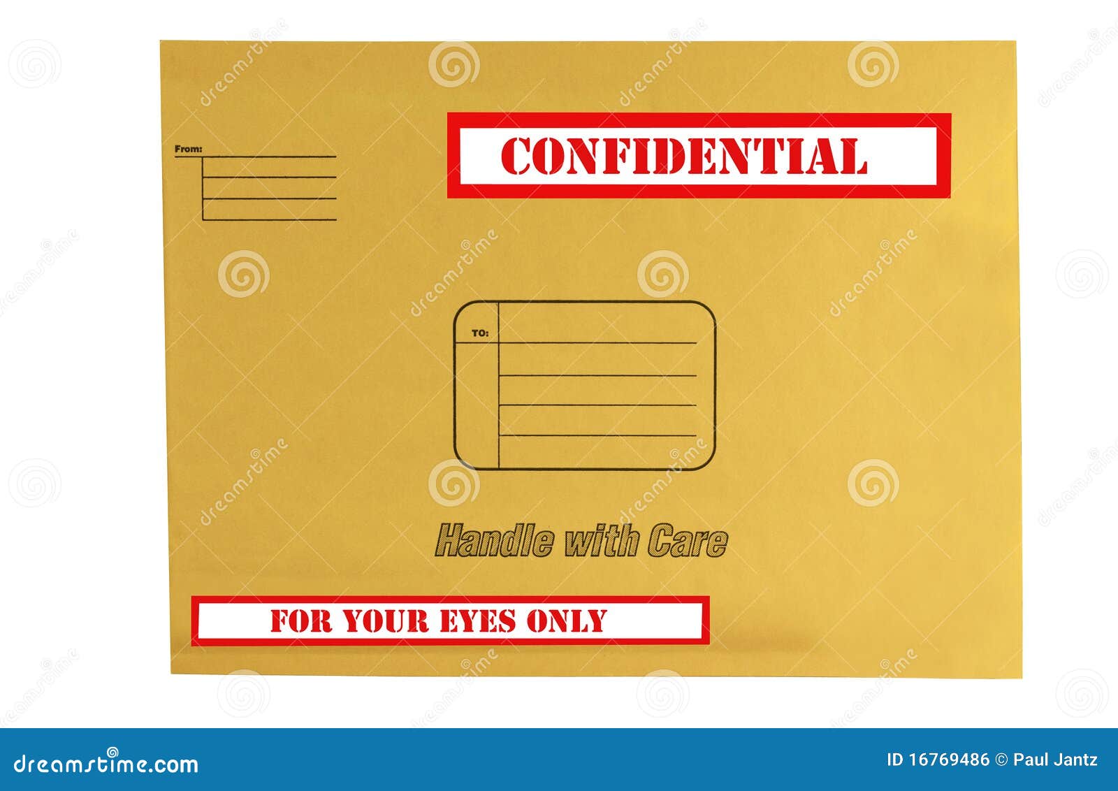 Envelope That Is Marked Confidential Royalty Free Stock Image - Image ...