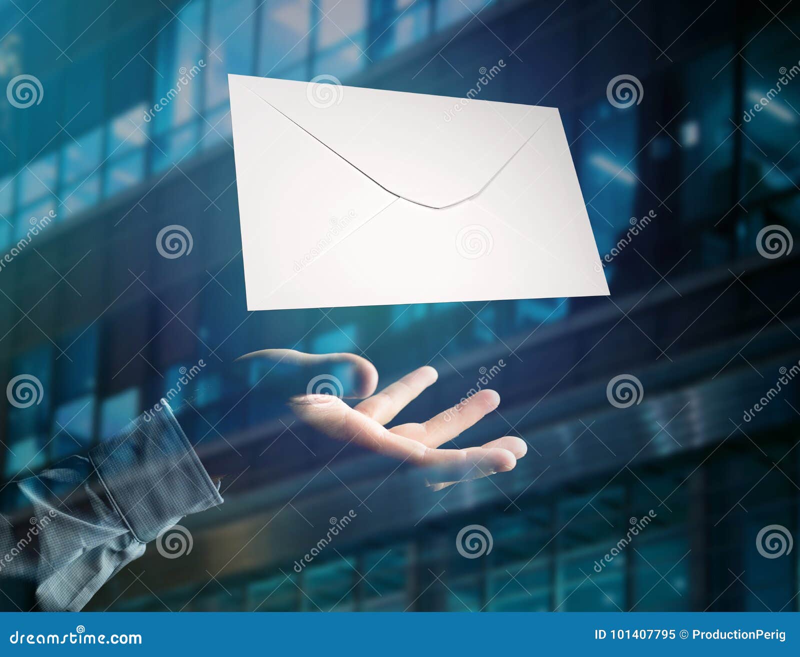 Envelope Message Displayed on a Futuristic Email Interface - 3d Stock ...