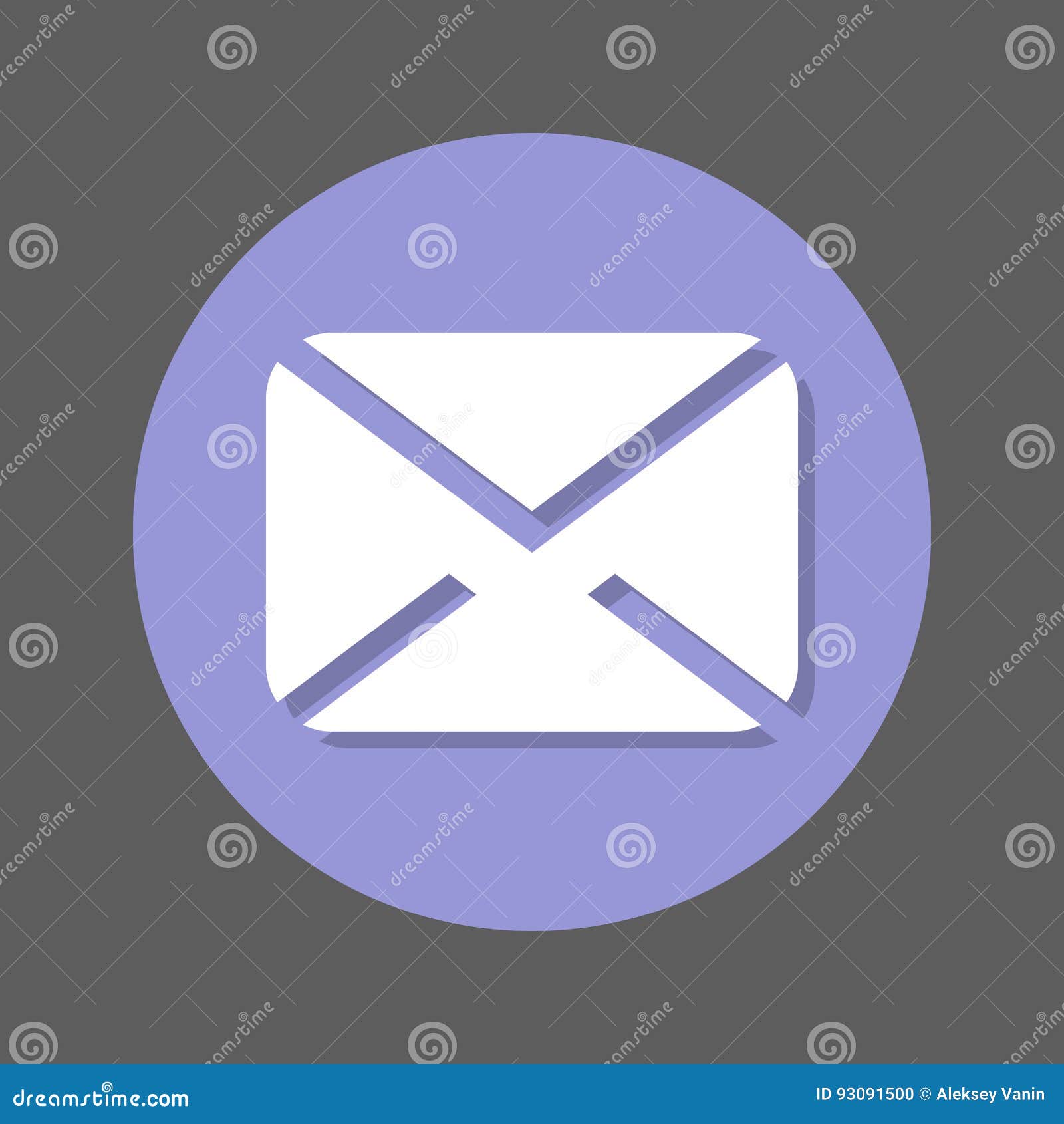 Envelope, Message Flat Icon. Round Colourful Button, Circular Vector ...