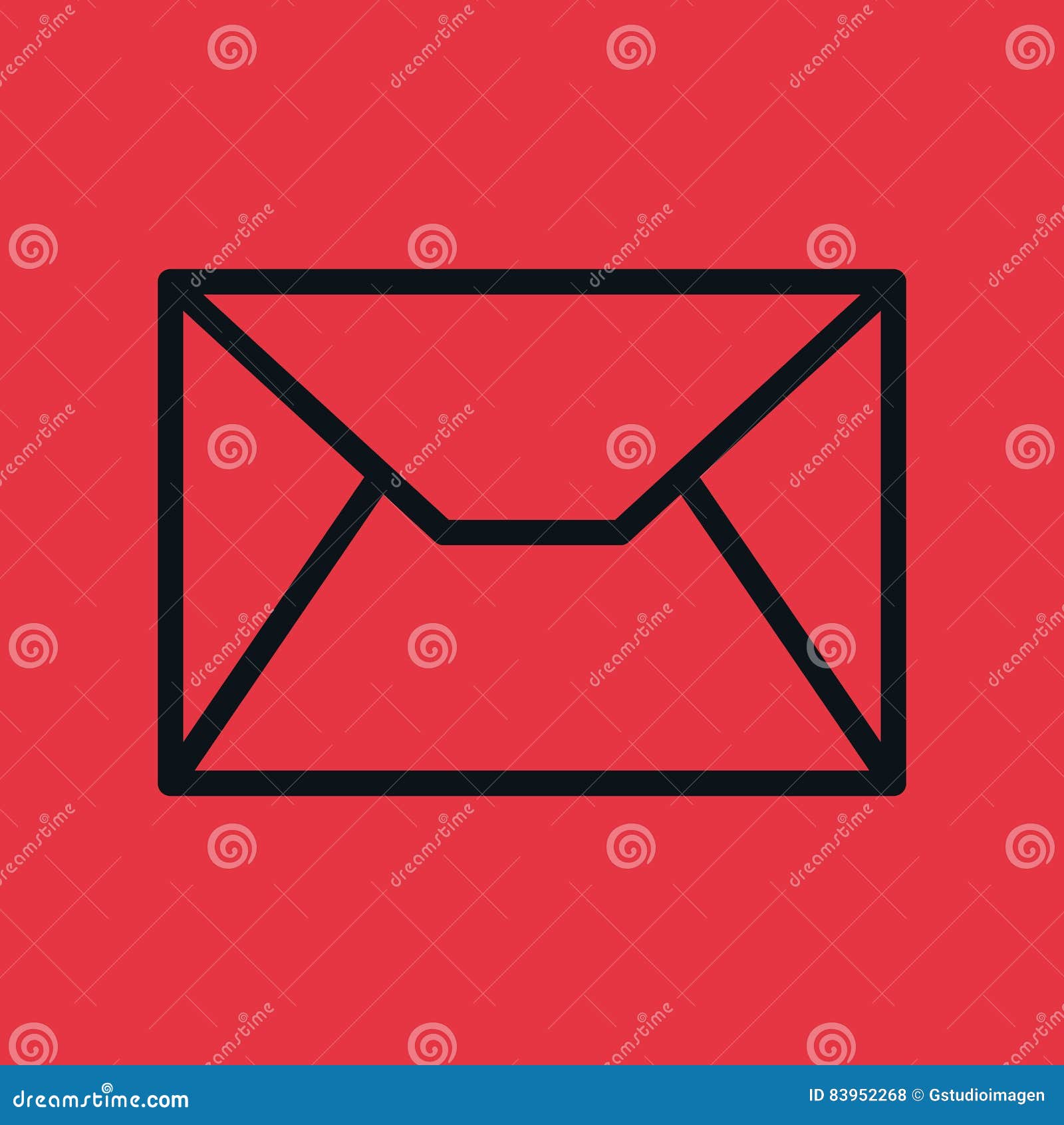 Envelope message icon stock illustration. Illustration of postal - 83952268