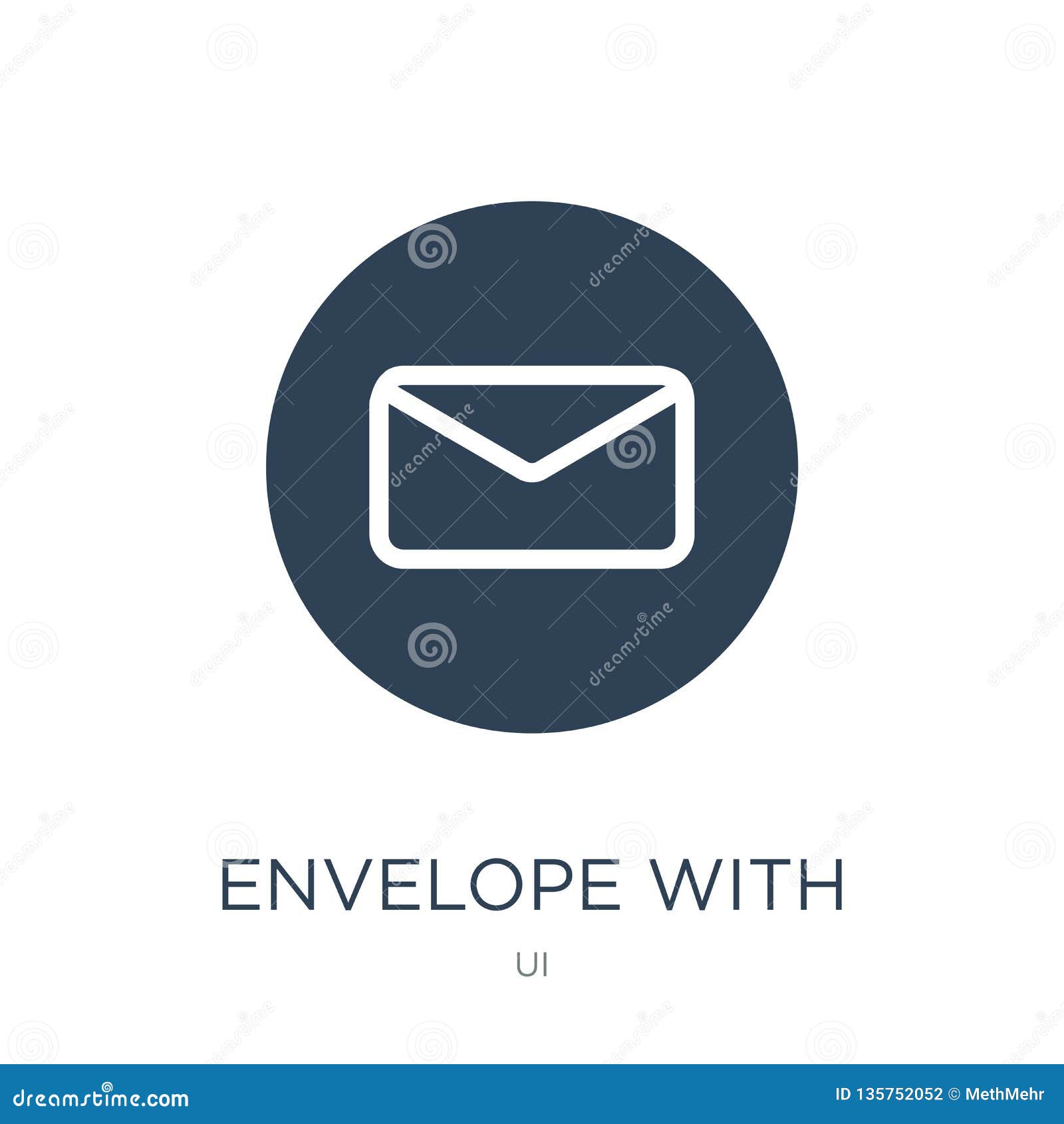 Envelope with Message Icon in Trendy Design Style. Envelope with ...