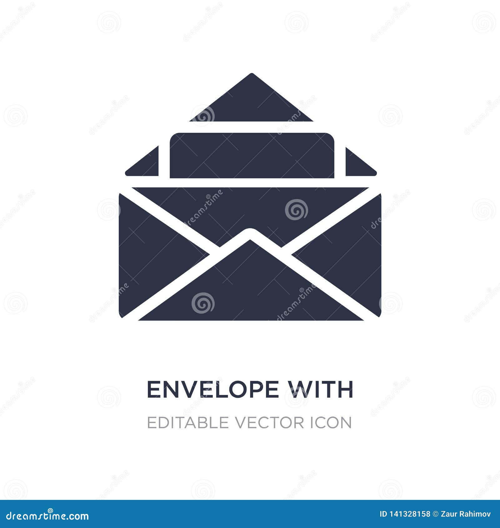 Envelope with Message Icon on White Background. Simple Element ...