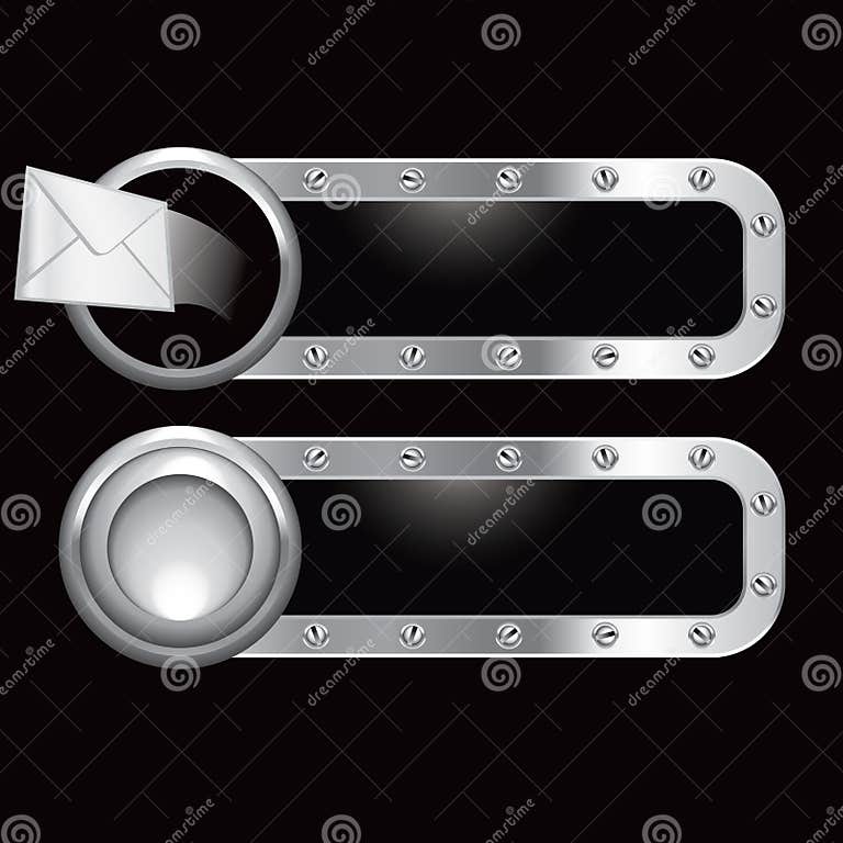 Envelope on metal banners stock vector. Illustration of graphic - 12012728