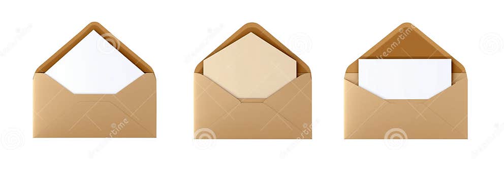 Envelope Mockup Collection Showcasing Three Different Styles of ...