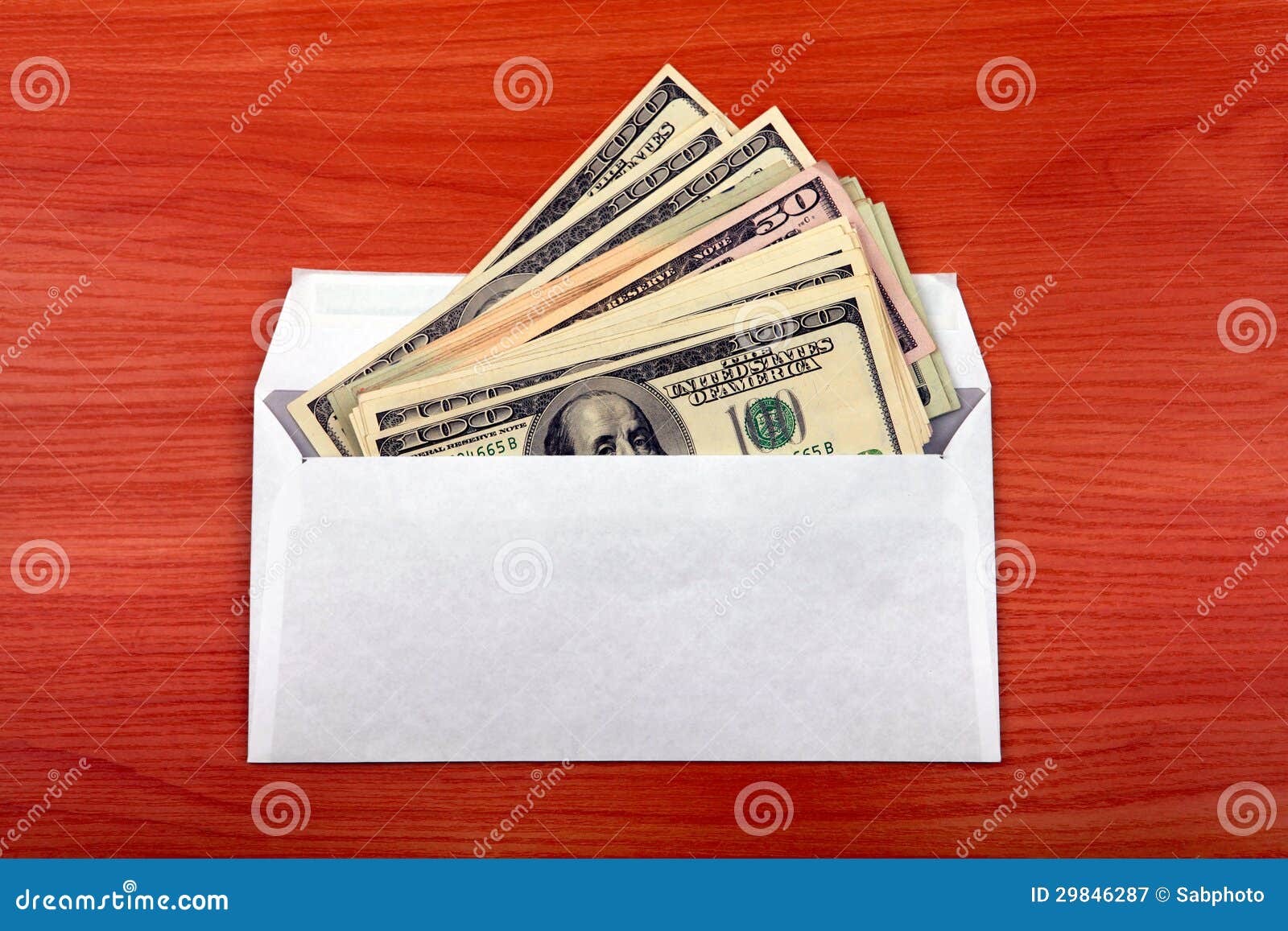 Envelope with a Money stock image. Image of dollars, bribe - 29846287