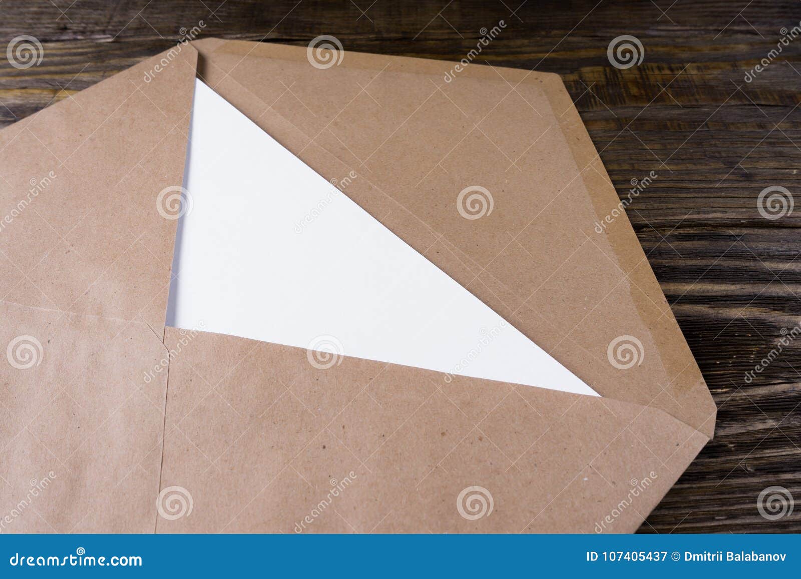 Envelope Nested in it Leaves Lying on Vintage Wooden Table. a Place for ...