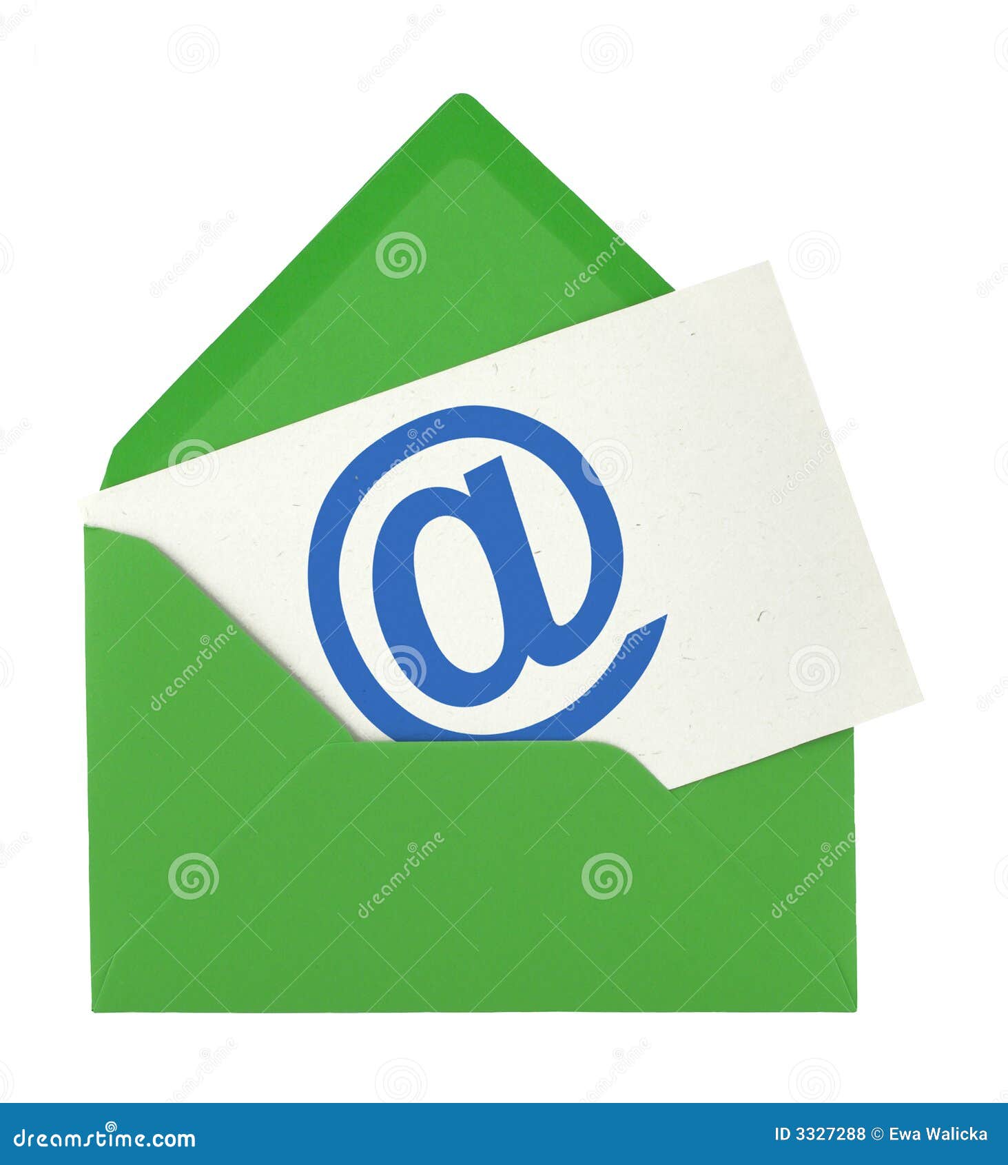 Envelope and note with @ stock photo. Image of closeup - 3327288