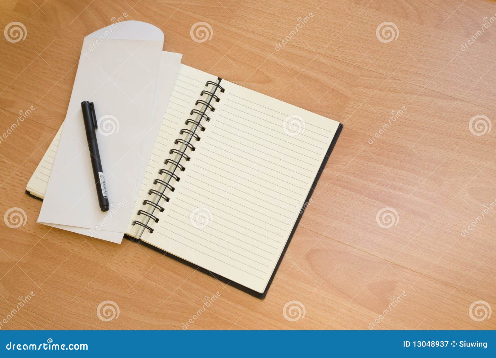 Envelope and Notebook stock image. Image of corporate - 13048937