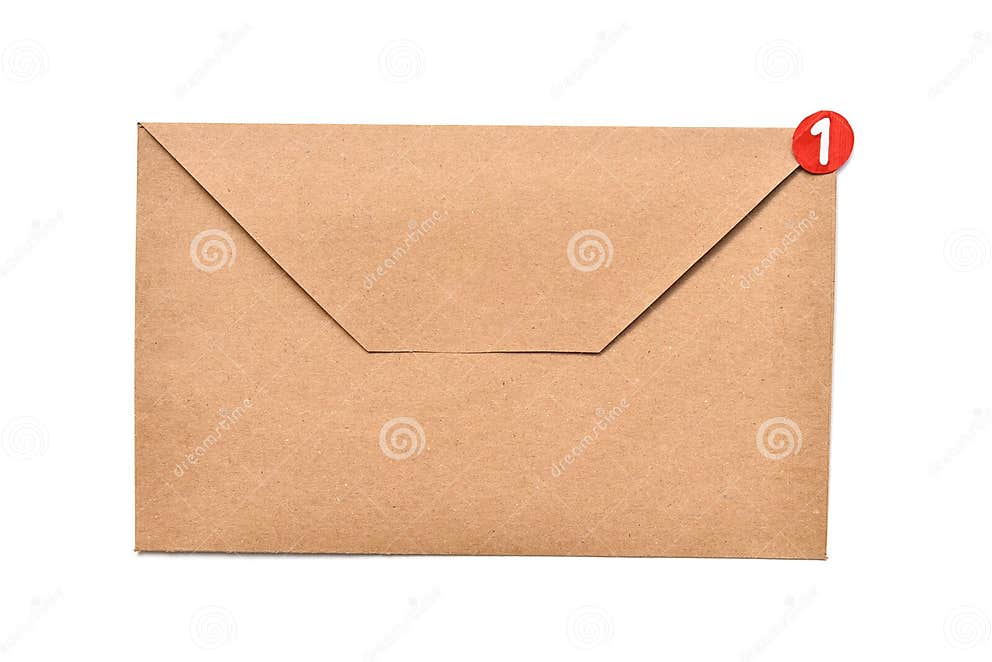 Envelope with Notification New Email Message in the Inbox Stock Photo ...