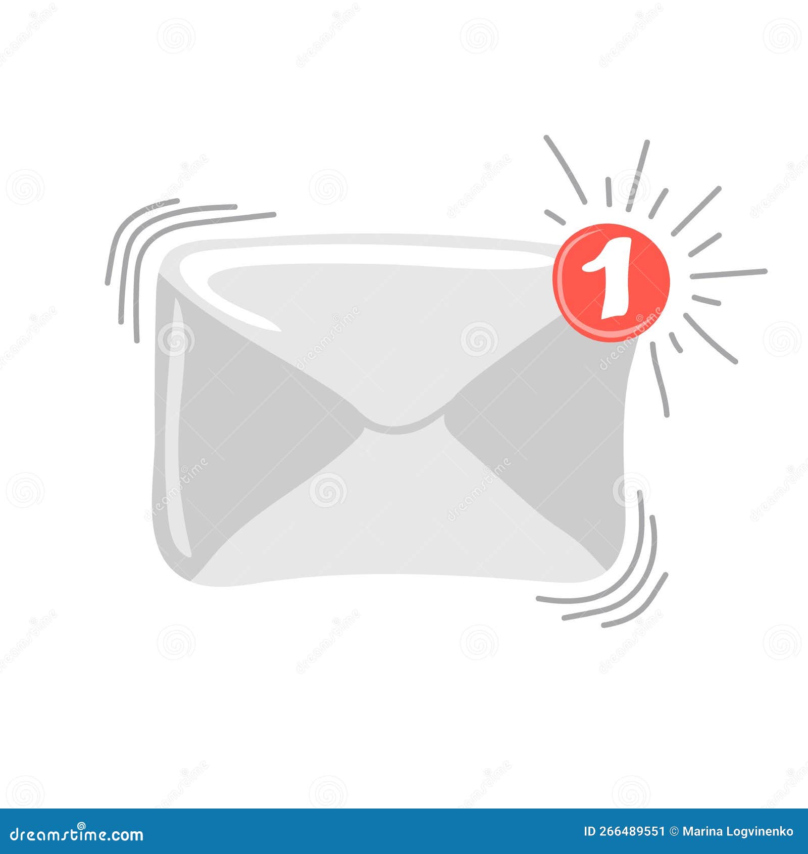 Envelope with Notification. New Message Sign Stock Vector ...