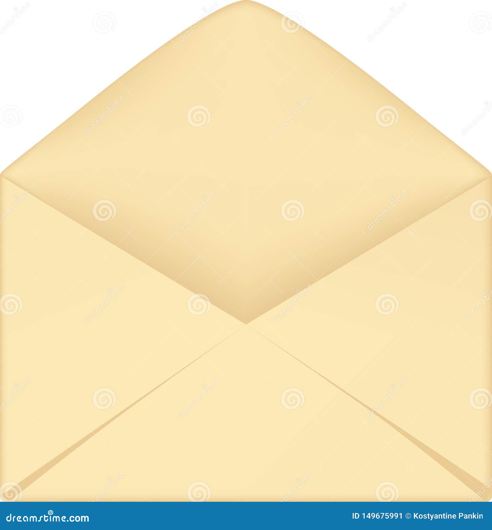 Envelope with open flap stock vector. Illustration of packaging - 149675991