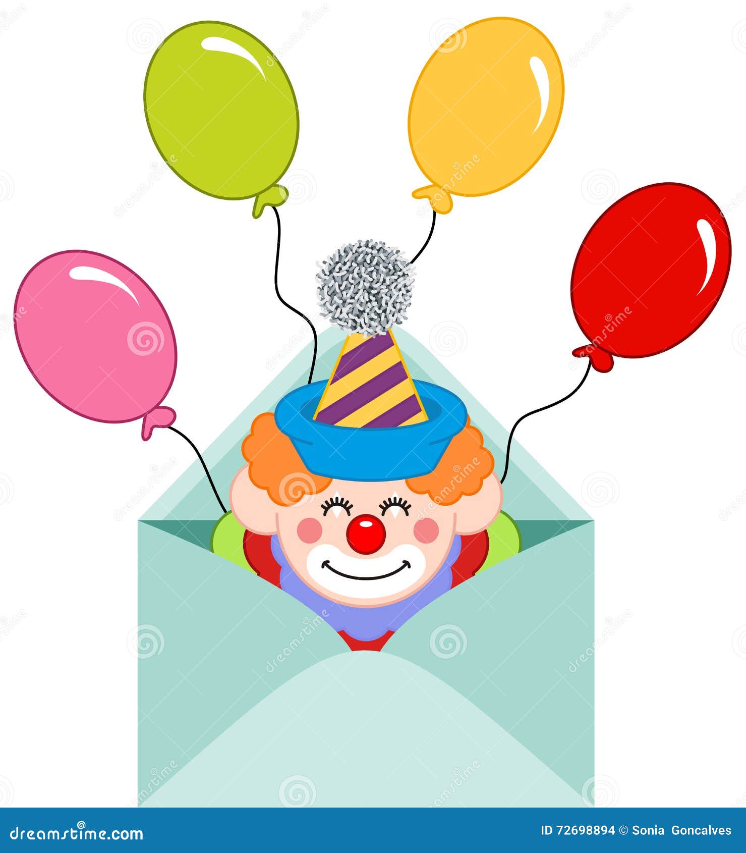 Clown Envelope Stock Illustrations – 170 Clown Envelope Stock ...