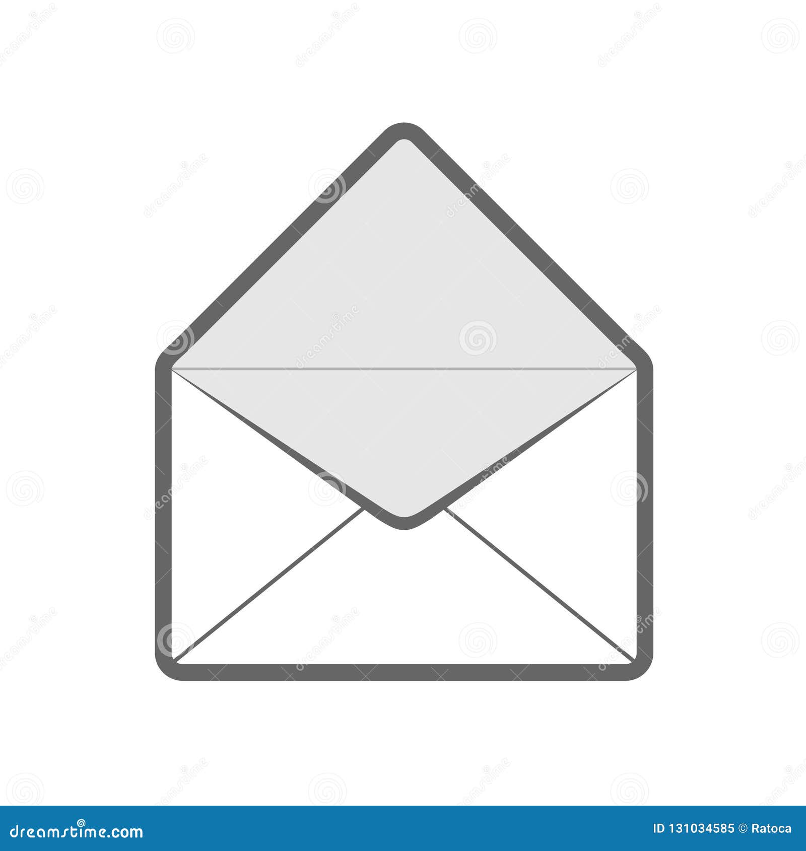 Envelope opened draw stock vector. Illustration of open - 131034585