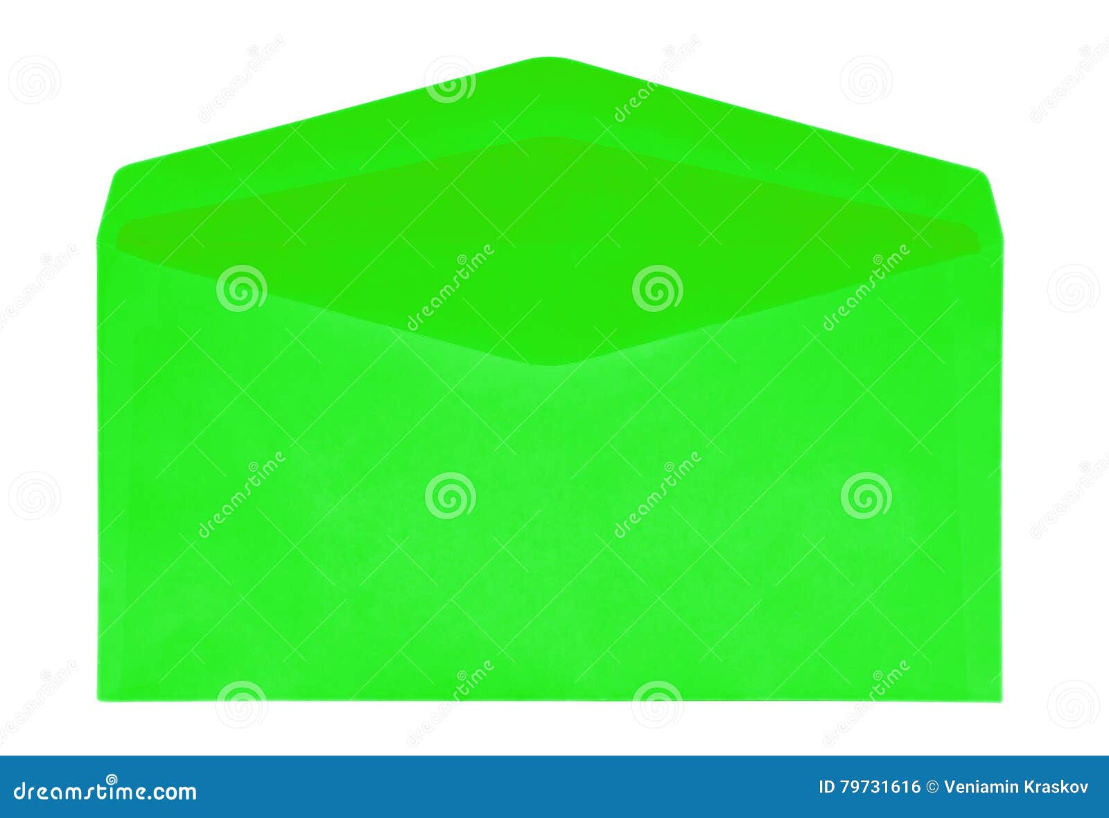 Envelope opened - green stock photo. Image of single - 79731616