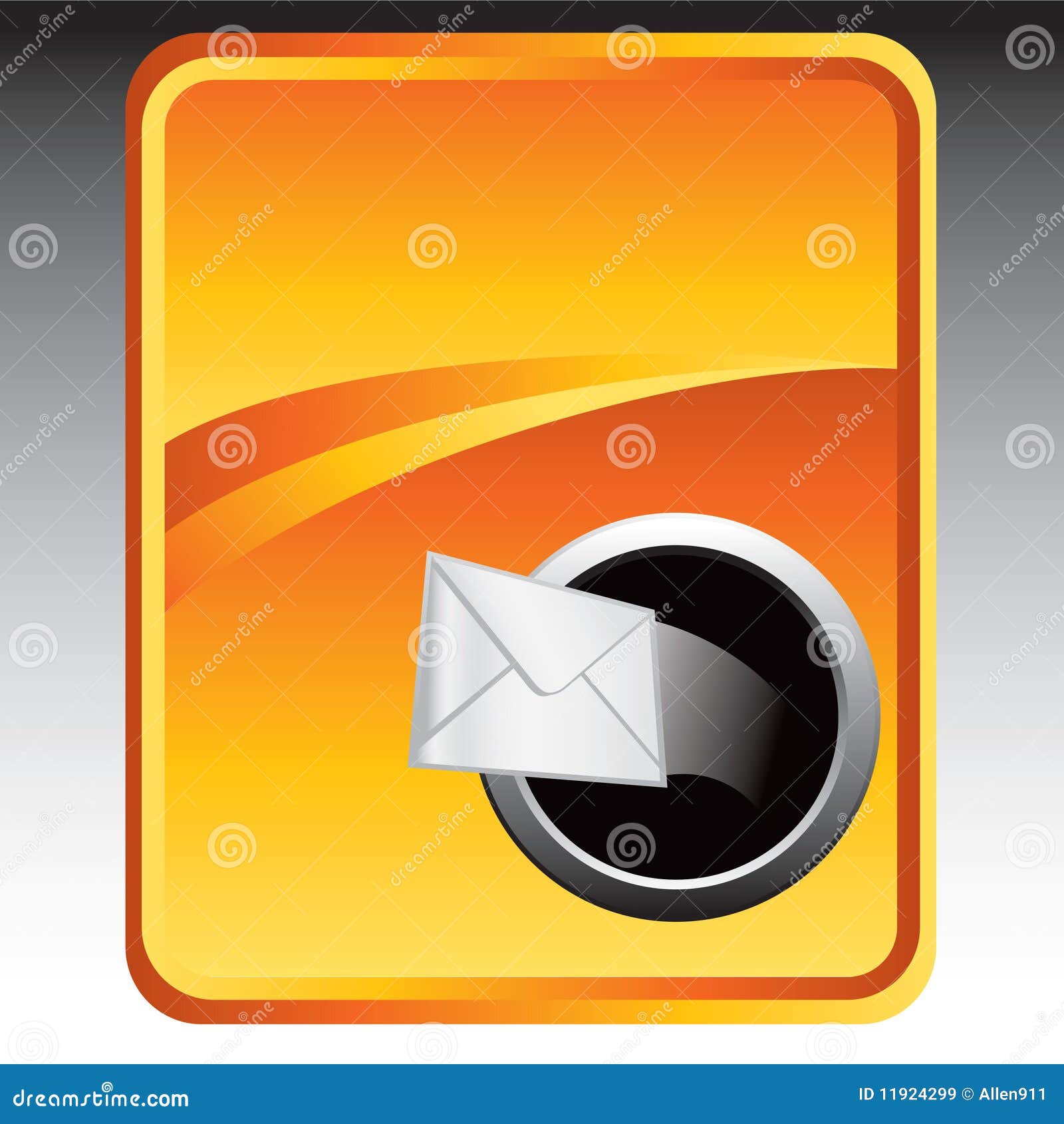 Envelope on Orange Background Stock Vector - Illustration of paper ...