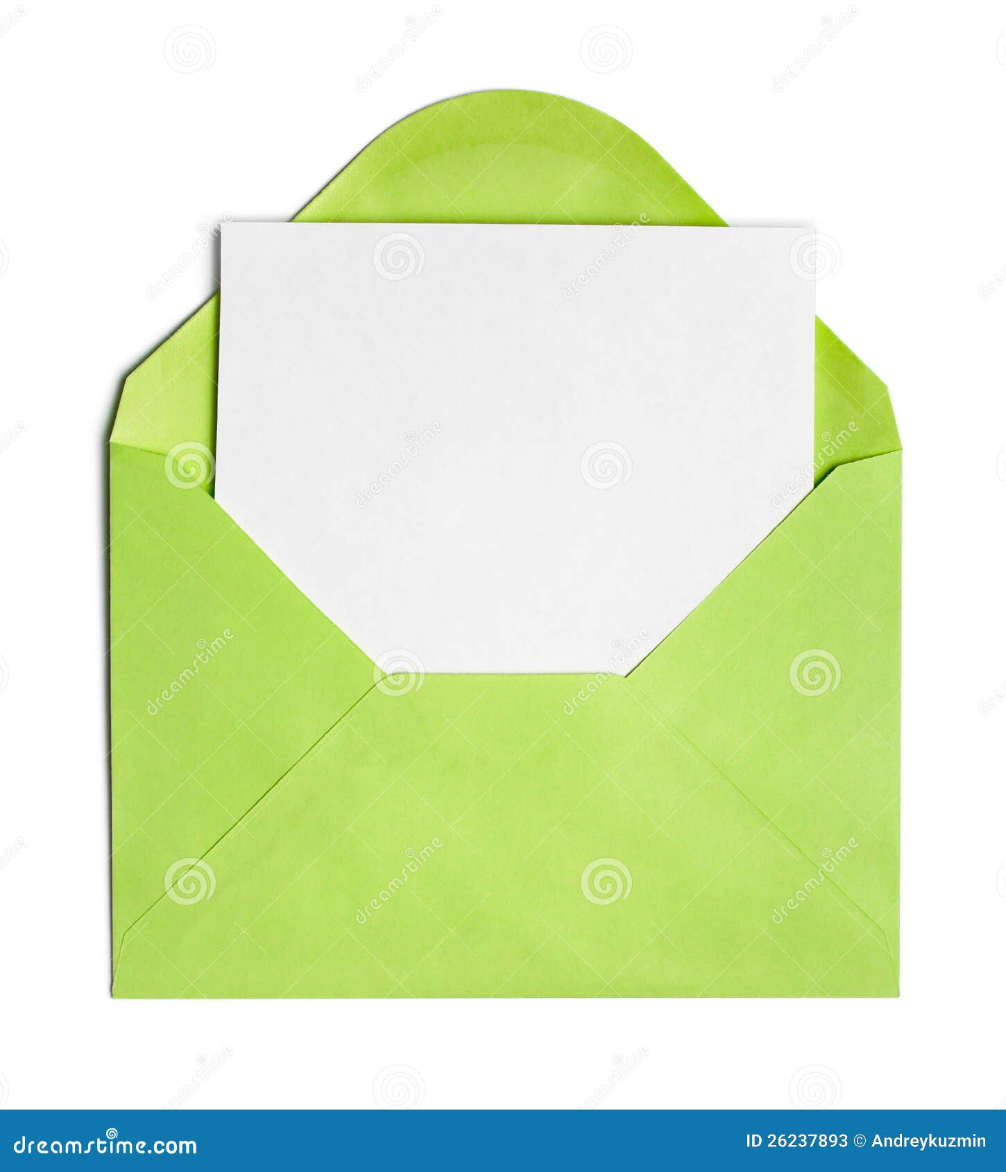 Envelope Ou Tampa Verde Aberta Imagem de Stock - Imagem de papel, borne ...