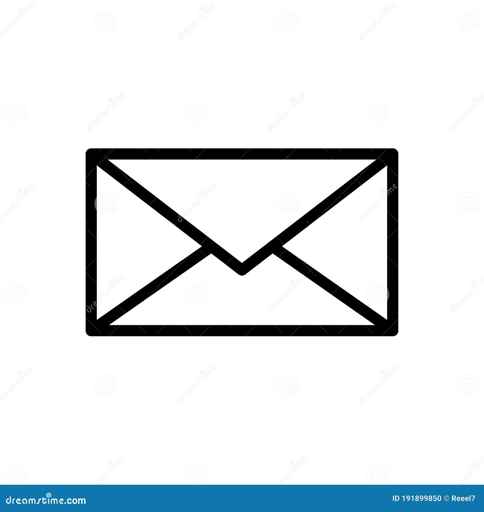 Envelope Outline Pictogram, Line Icon with an Editable Stroke Isolated ...