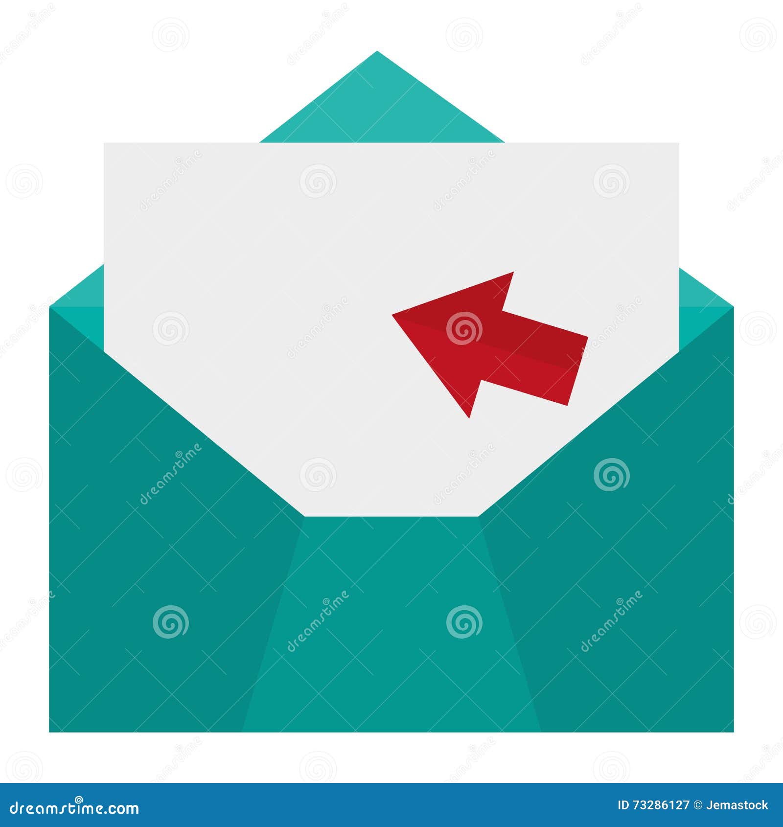 Envelope with Paper Coming Out Stock Illustration - Illustration of ...