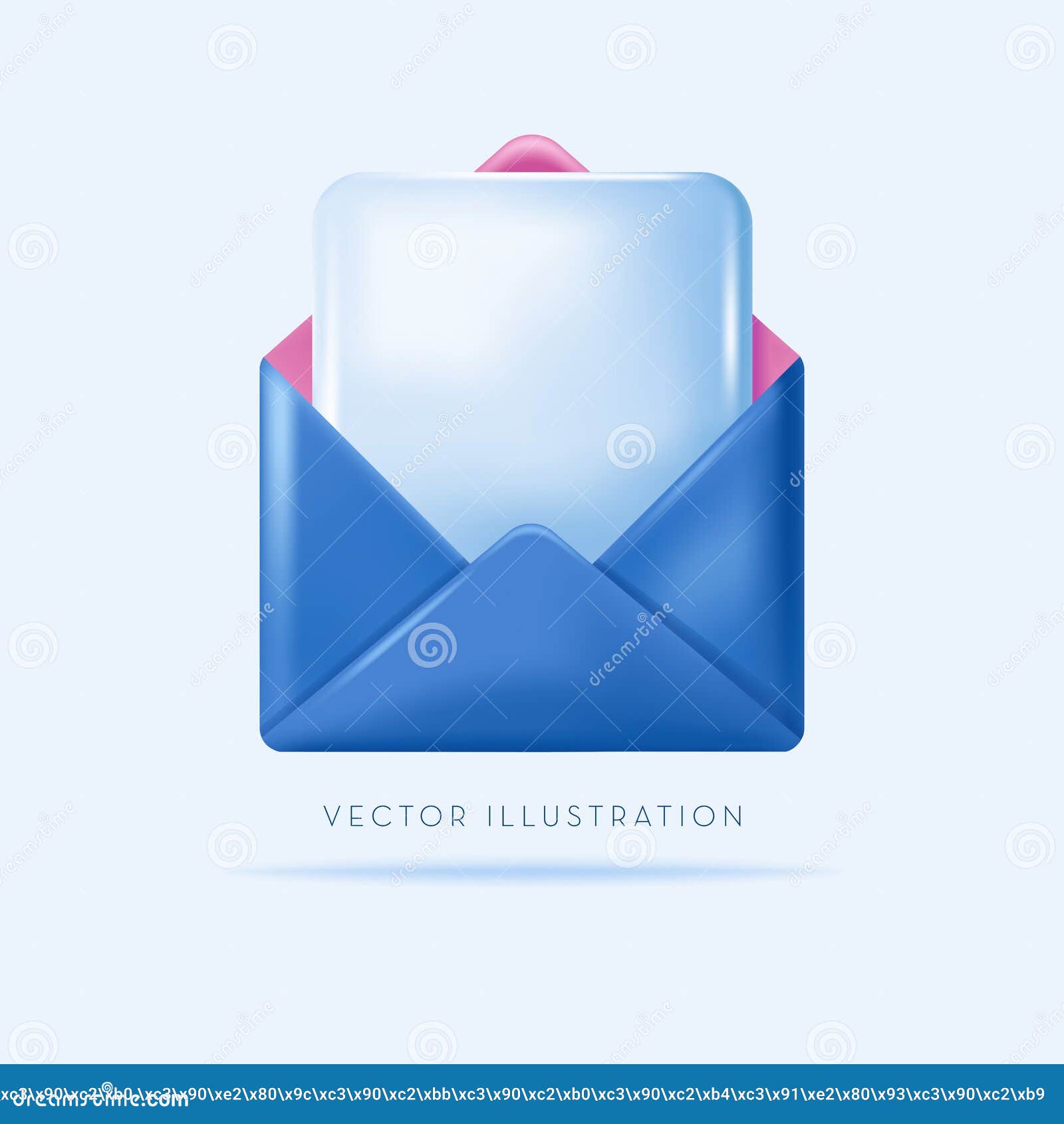 Envelope with Paper Document Icon. 3D Realistic Vector Isolated ...