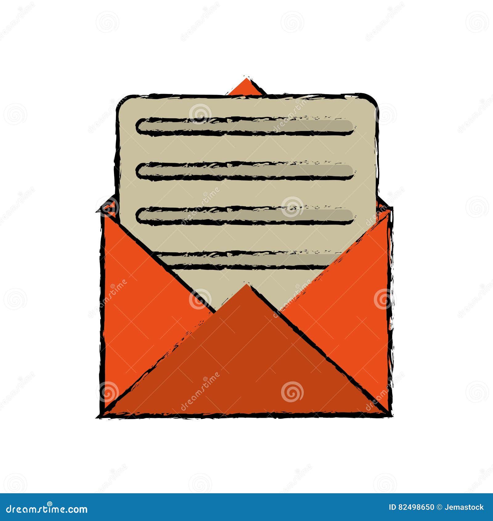 Envelope Paper Letter Email Sketch Stock Vector - Illustration of ...