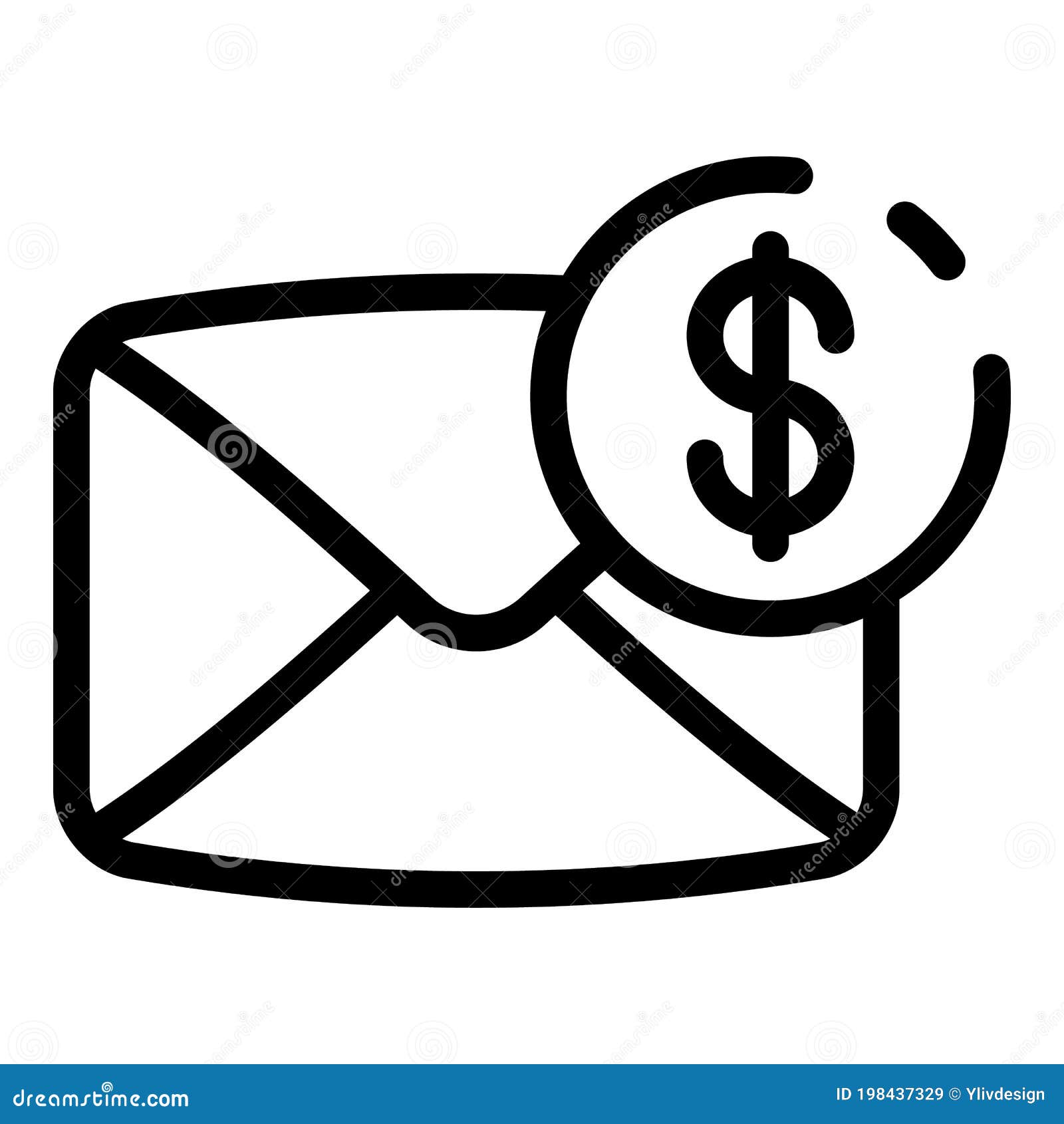 Envelope Payment Icon, Outline Style Stock Vector - Illustration of ...