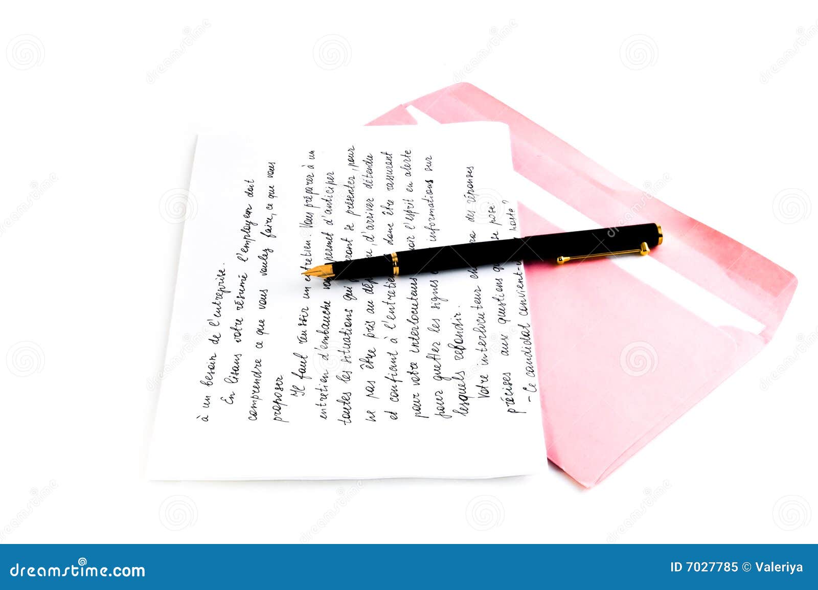 Envelope and pen stock image. Image of fountain, contact - 7027785