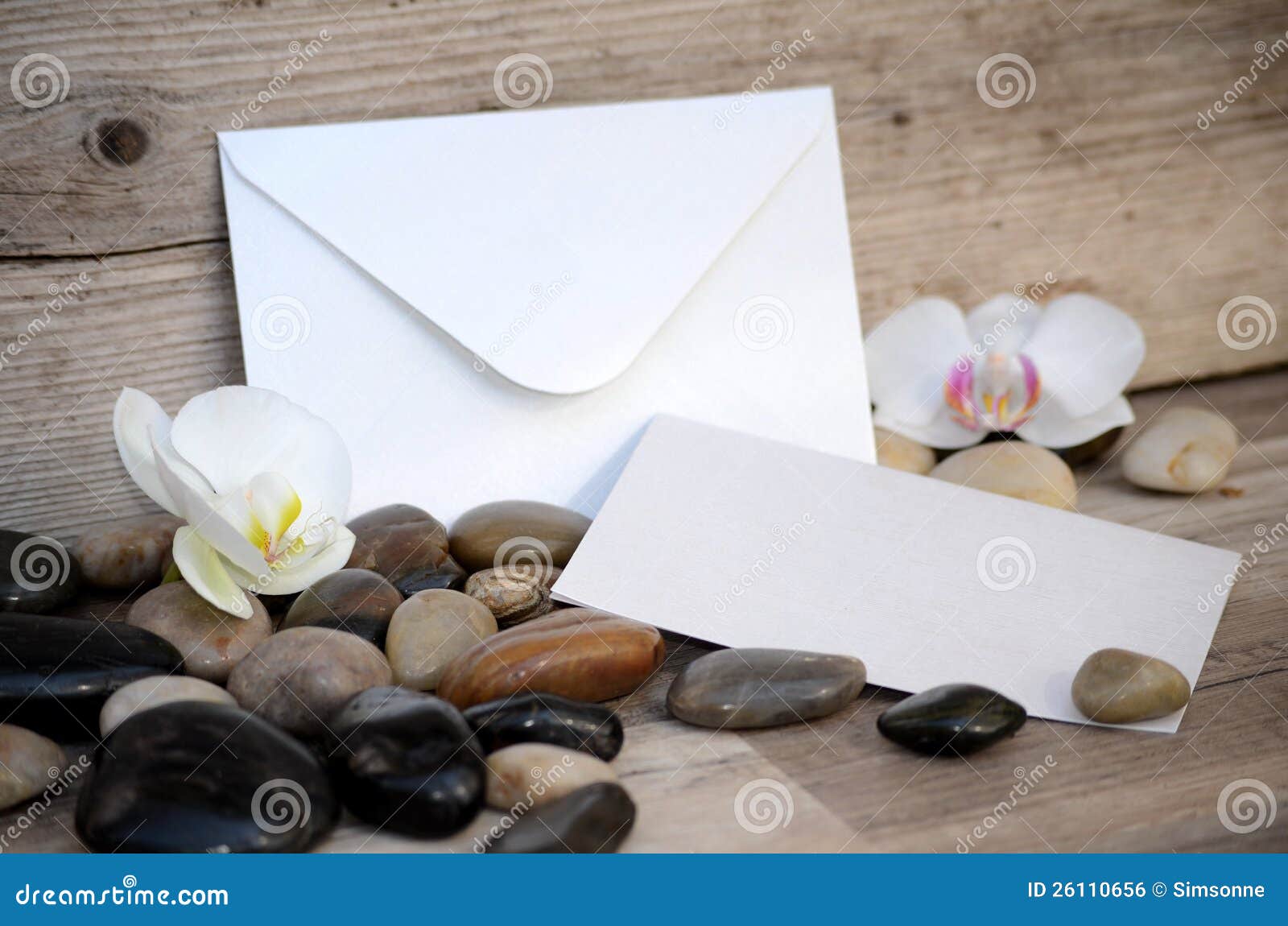 Envelope Placed on Wooden Seat Stock Photo - Image of message, seat ...