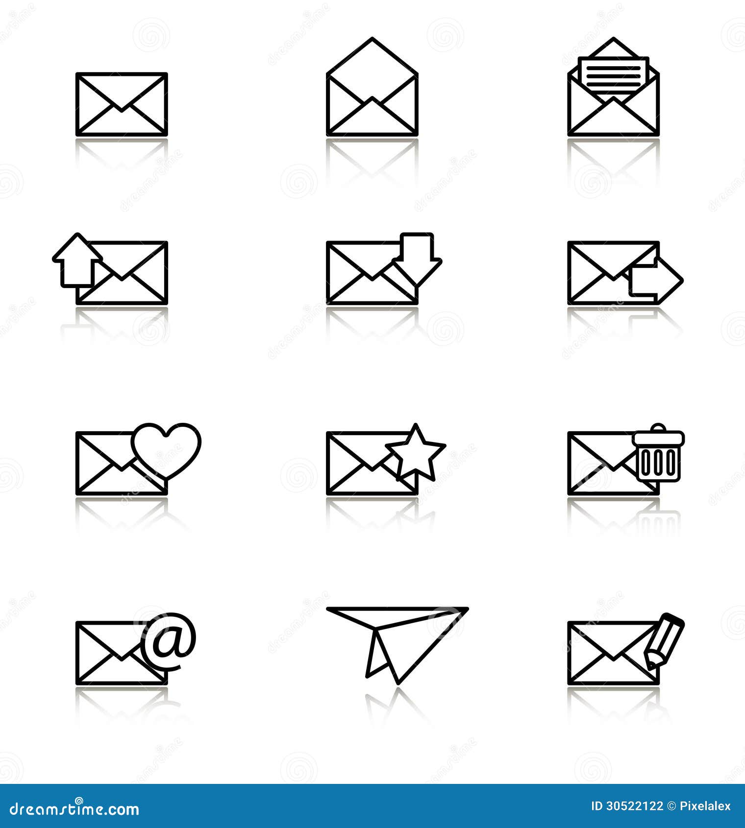 Envelope, Plane, Icons for E-mail Stock Vector - Illustration of arrow ... Envelope, Plane, Icons for E-mail Stock Vector - Illustration of arrow ...