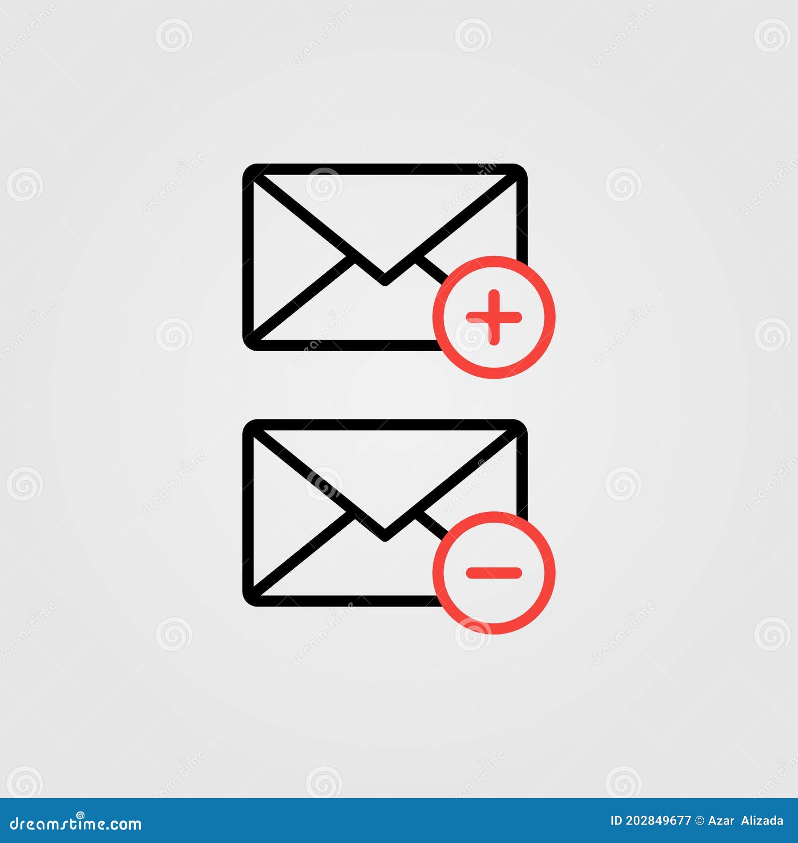 Cancel Email, Unsubscribe Isometric Icon, Decline Mail Message Sign ...