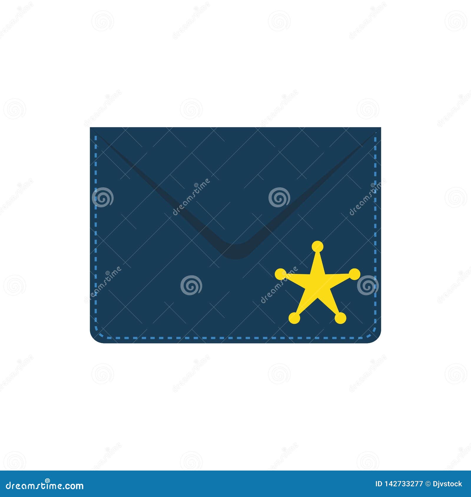 Envelope Police Isolated Icon Stock Vector - Illustration of paperwork ...