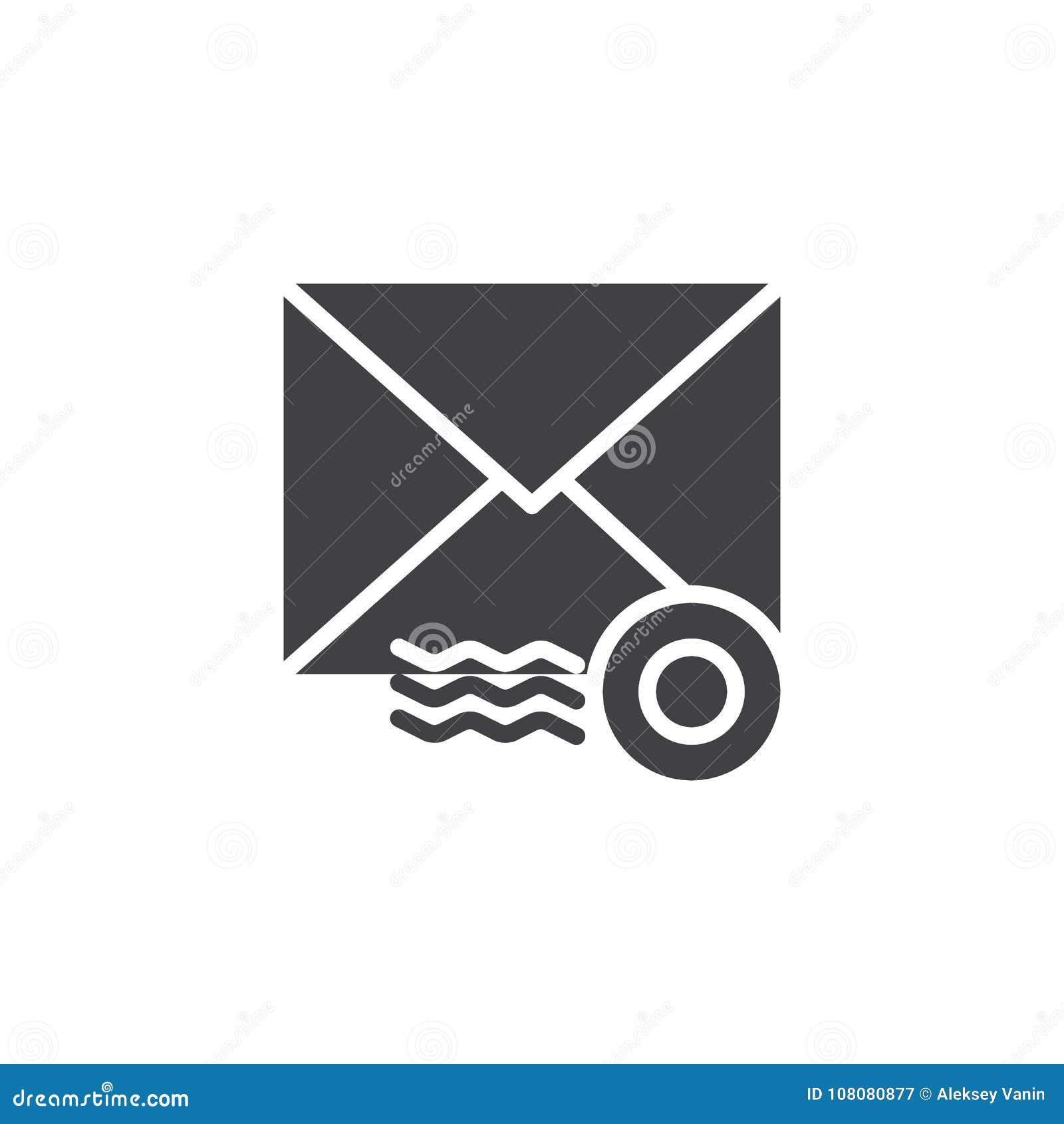 Envelope with Post Stamp Icon Vector Stock Vector - Illustration of ...